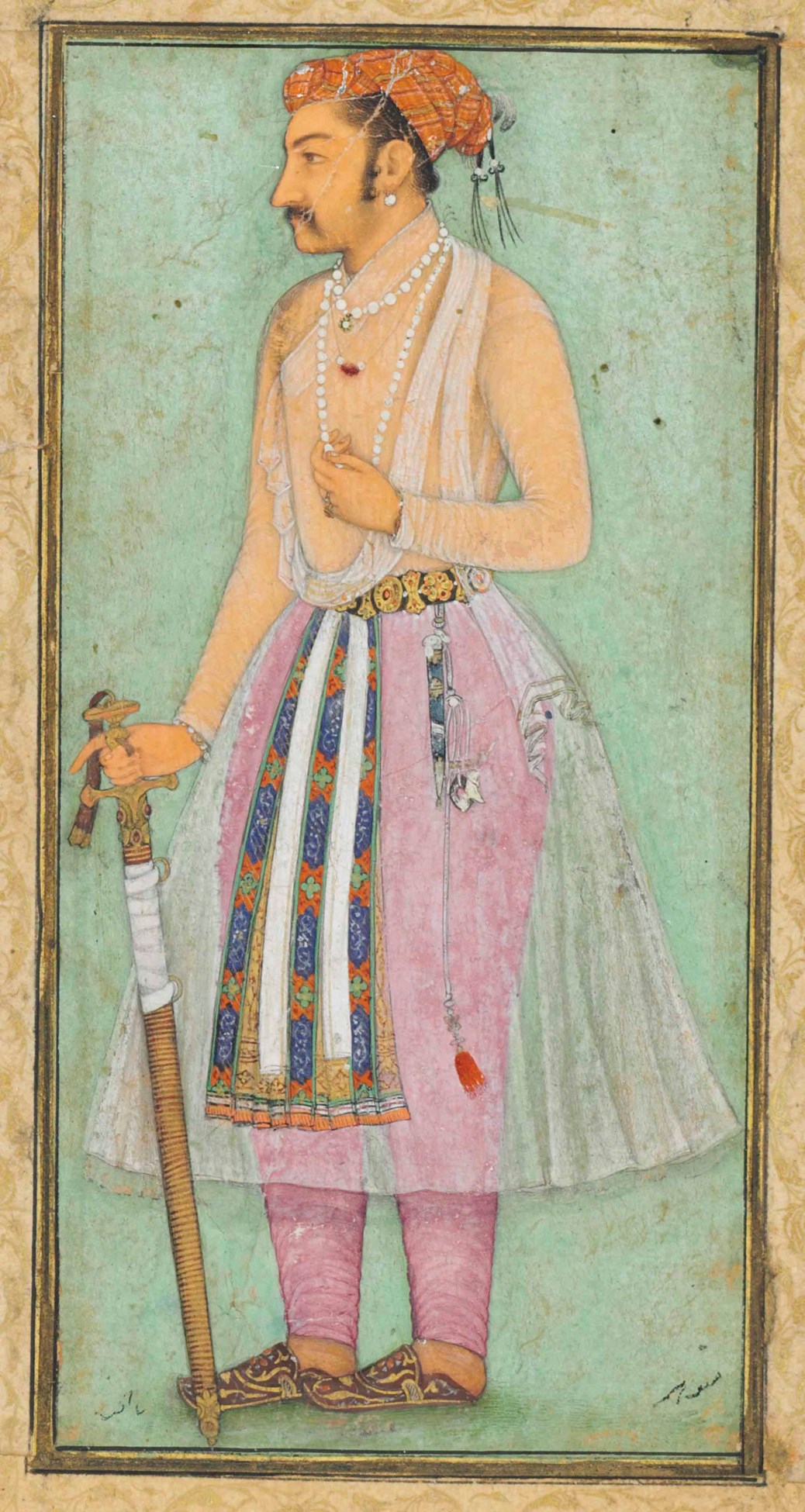 A PORTRAIT OF THE EMPEROR SHAH JAHAN