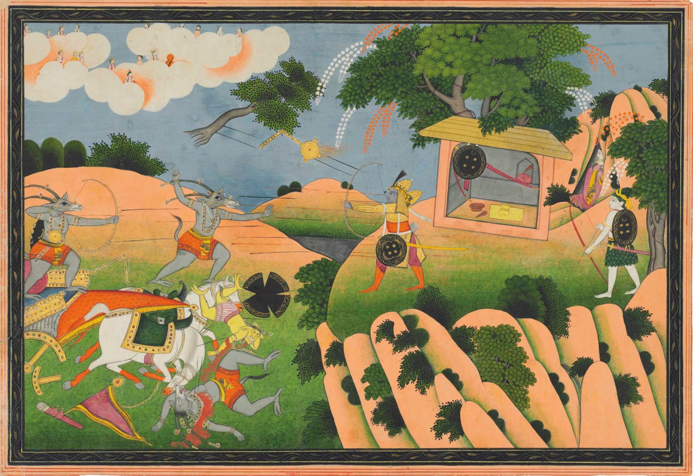 AN ILLUSTRATION TO THE RAMAYANA: RAMA KILLING KHARA AND DUSHANA, KANGRA ...