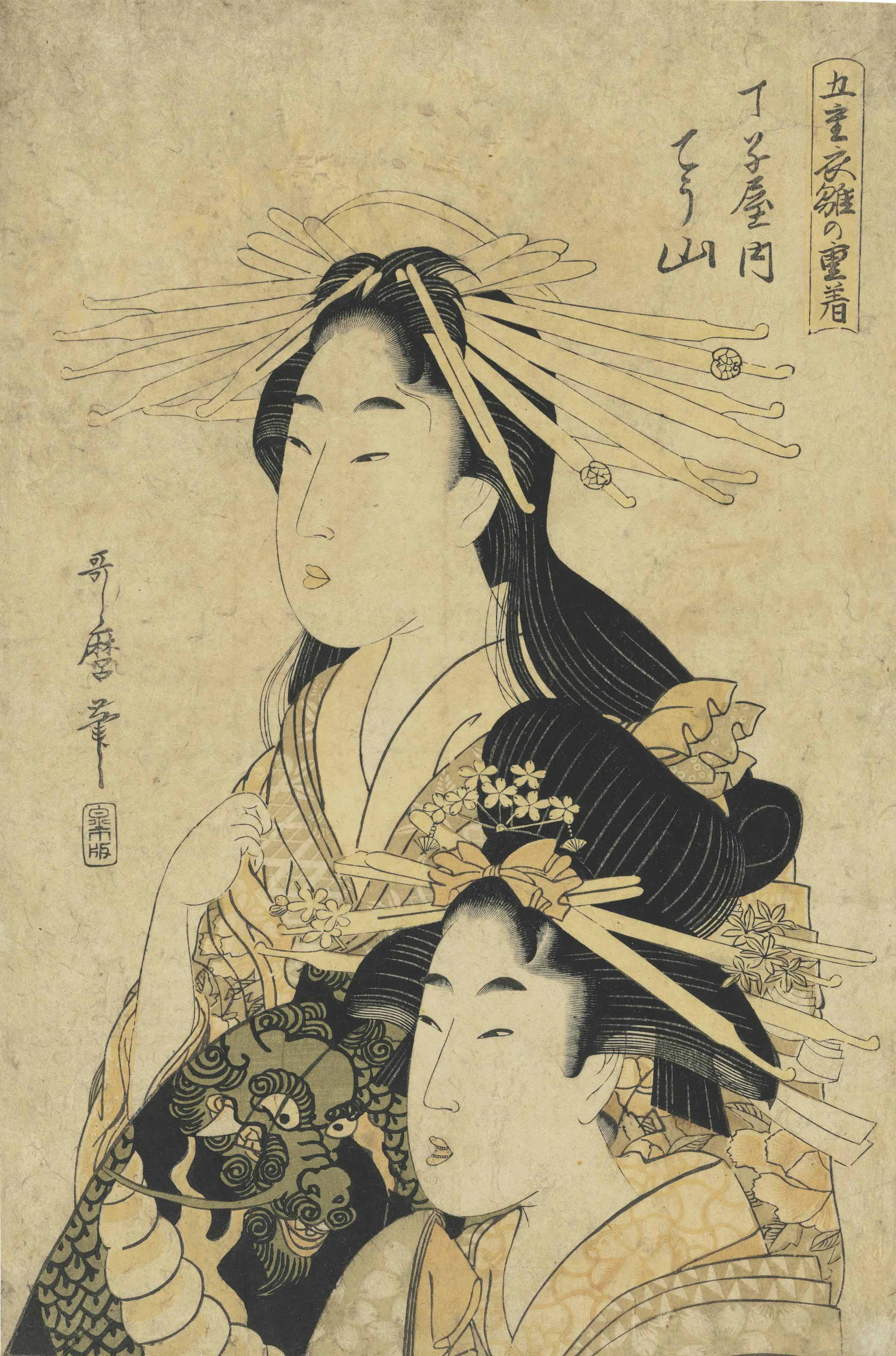 Kitagawa Utamaro II (active circa 1800-1810) Hosoda Eishi ...