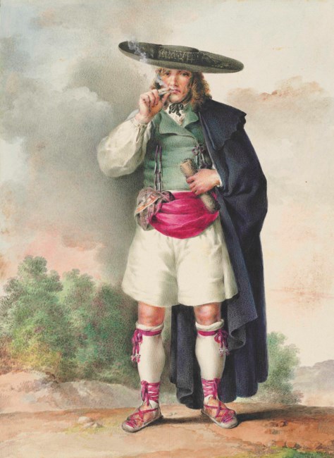 Fernando Brambila (Italian 1763-1834), A Spaniard in a wide-brimmed hat ...