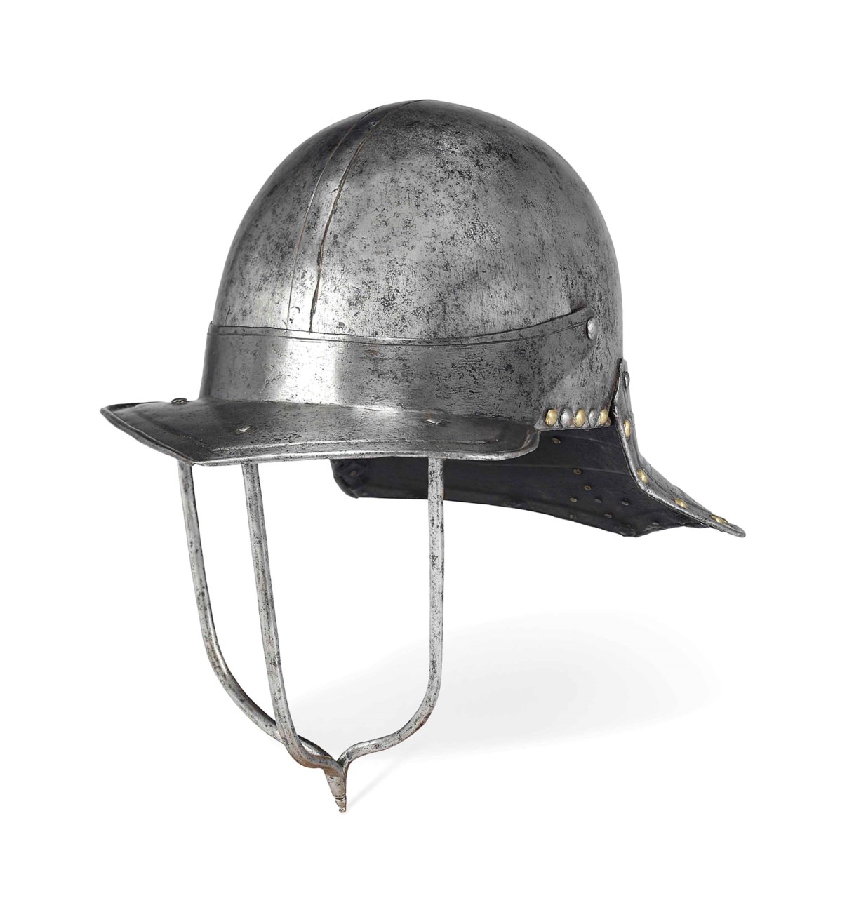 A LOBSTER-TAILED POT HELMET OF SHOT-PROOF WEIGHT, MID-17TH CENTURY ...