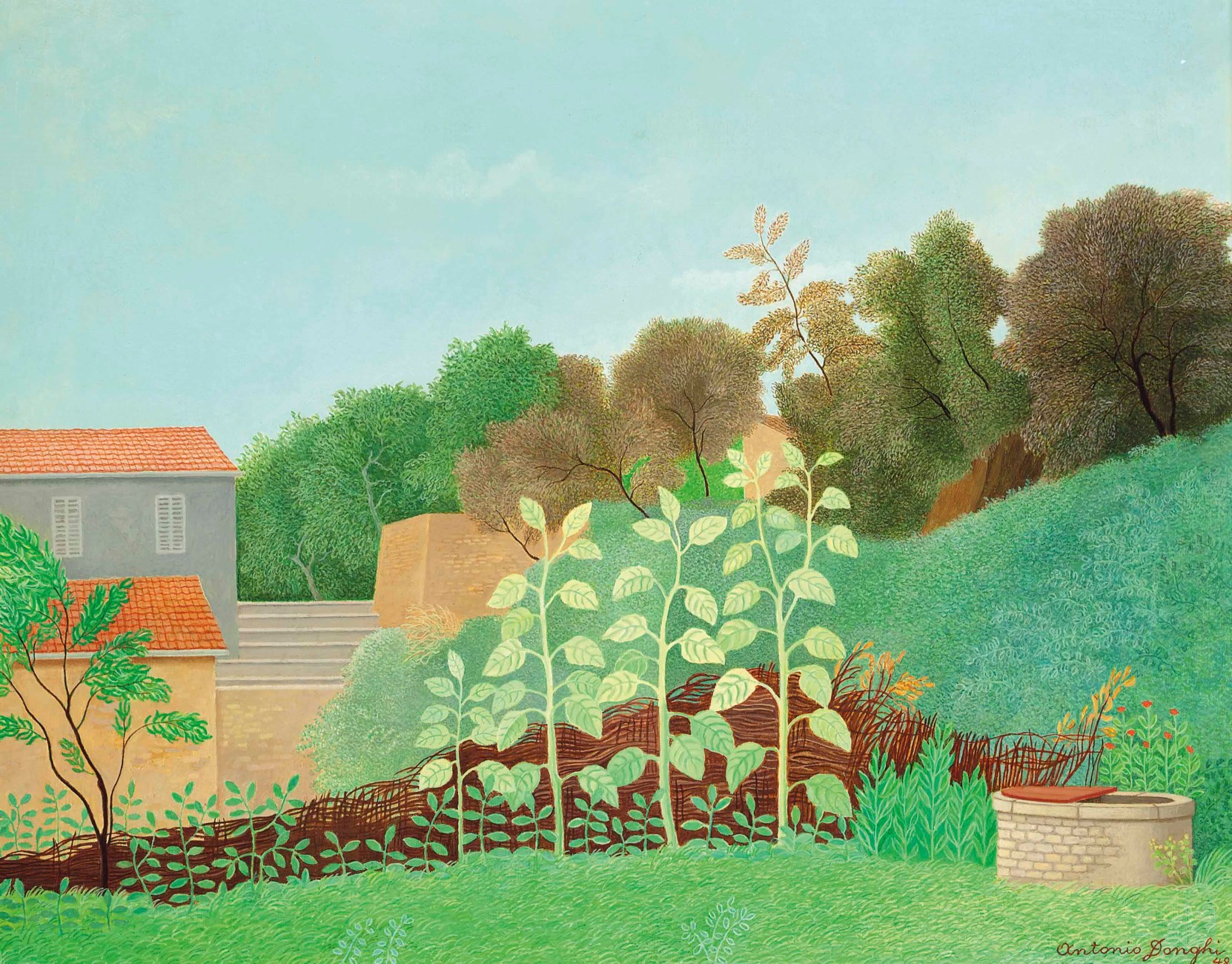 Antonio Donghi (1897-1963), Paesaggio Torino di Sangro | Christie's