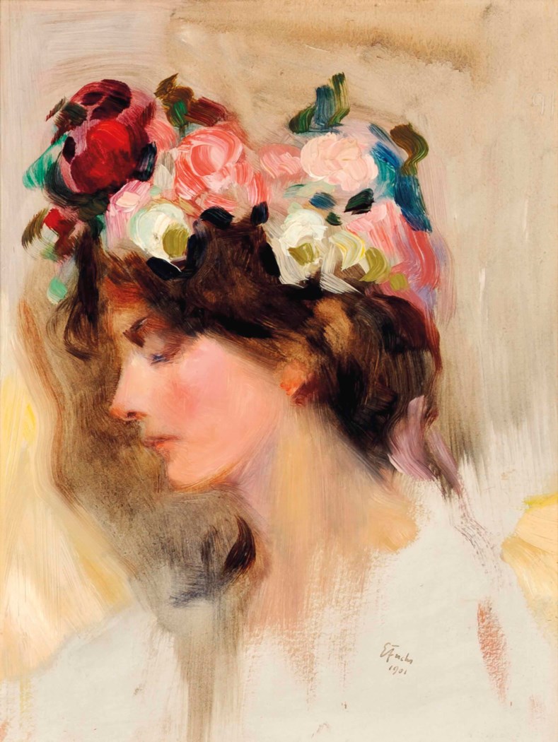 Émile Fuchs (AMERICAN, 1866-1929), The flower garland | Christie's