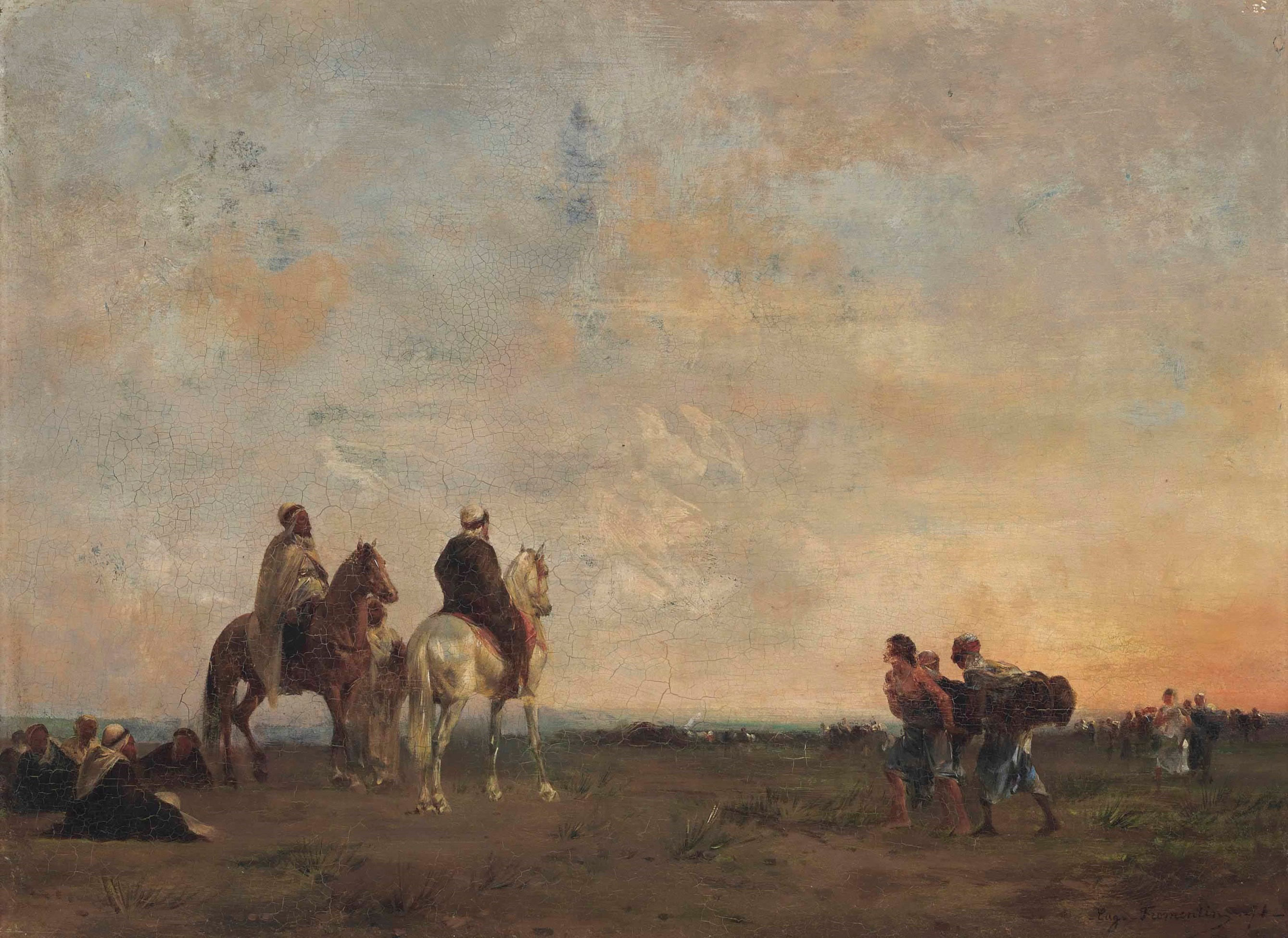 Eugène Fromentin (French, 1820-1876), In the desert | Christie's