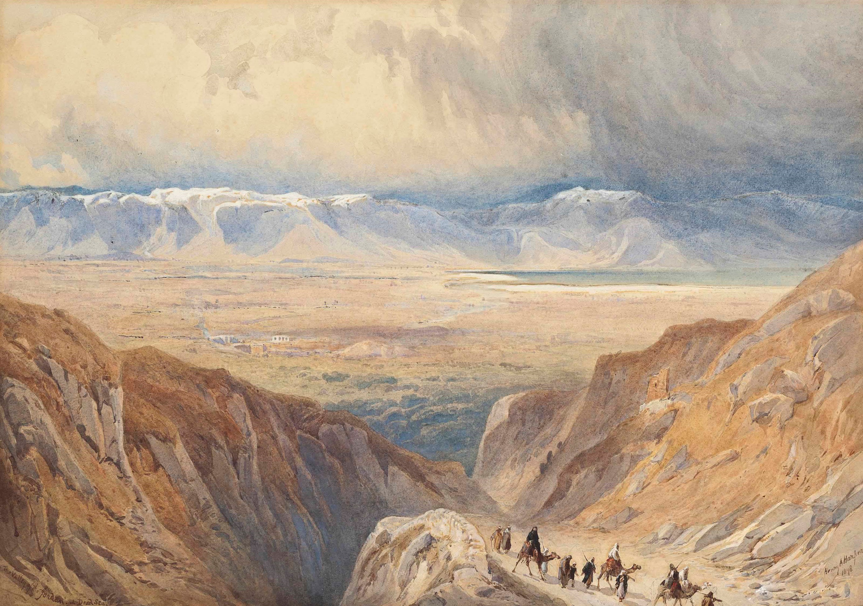Henry Andrew Harper (BRITISH, 1835-1900), The valley of Jordan, the ...