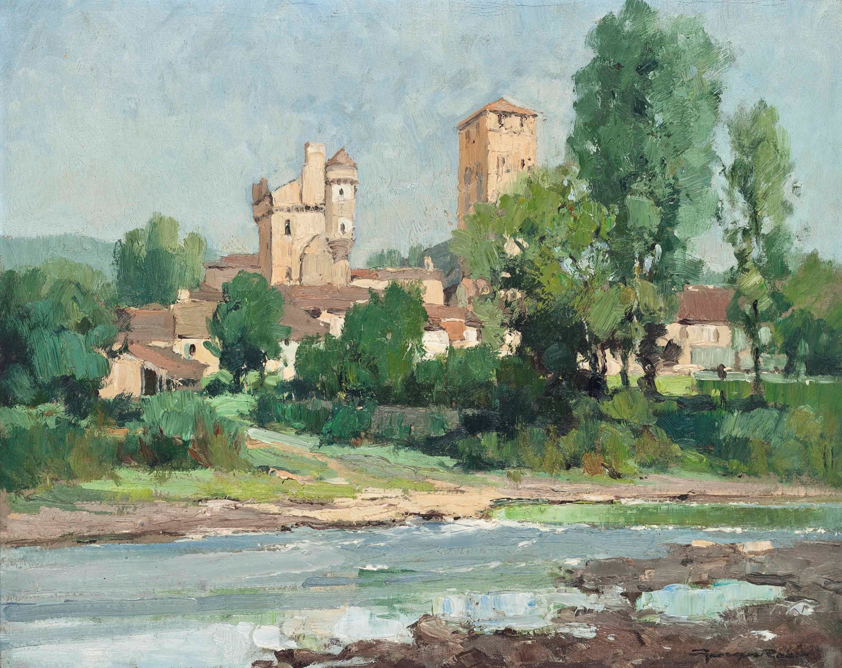 Georges Charles Robin (FRENCH, 1903-2003), Varen, sur l'Aveyron ...