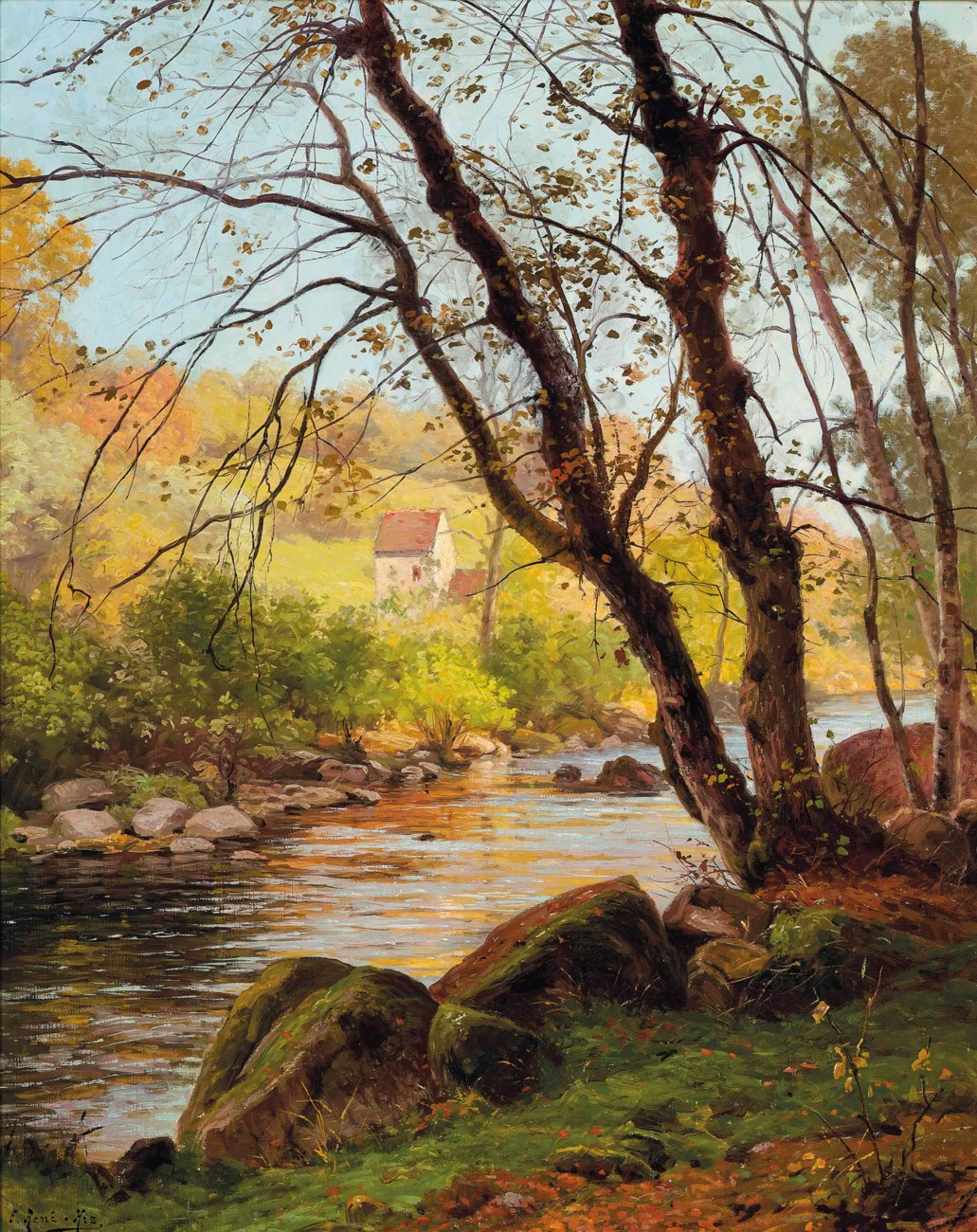 René Charles Edmond His (FRENCH, 1877-1960), On the river bank | Christie's