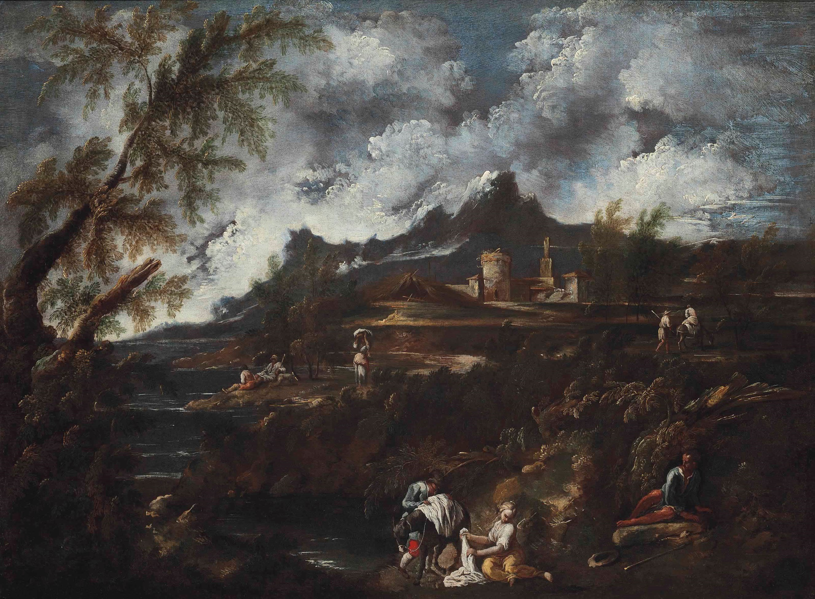 Antonio Francesco Peruzzini (Ancona 1643-1724 Milan), A wooded ...