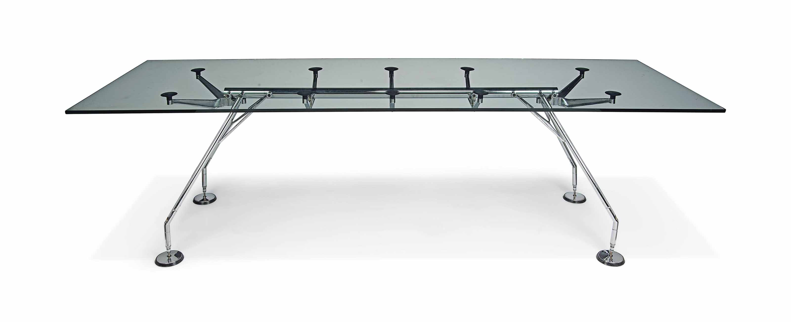 A NORMAN FOSTER (B.1935) ‘NOMOS’ DINING TABLE , DESIGNED 1986 FOR TECNO ...