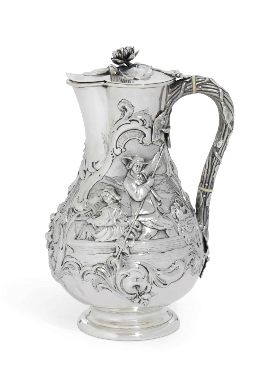 A VICTORIAN SILVER JUG