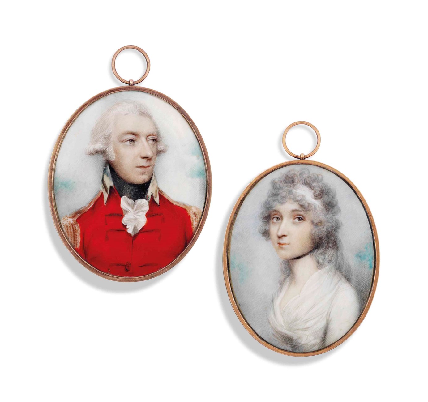 TWO PORTRAIT MINIATURES BY ANDREW PLIMER (BRITISH, 1763-1837) AND A ...
