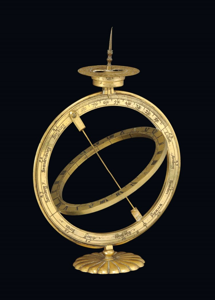 A GILT BRASS EQUINOCTIAL RING DIAL , GERMAN 17TH CENTURY | Christie's
