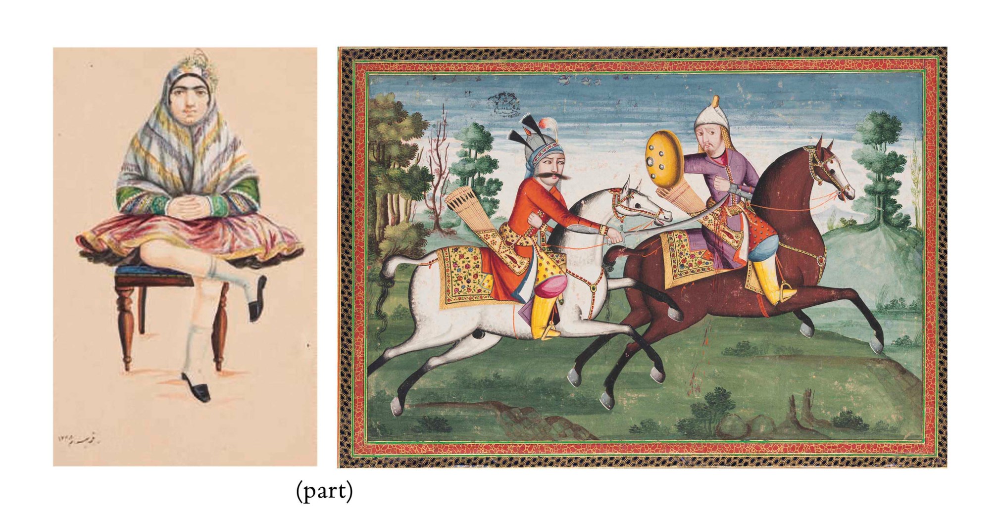 FIVE QAJAR PAINTINGS, QAJAR IRAN, 19TH CENTURY | Christie's