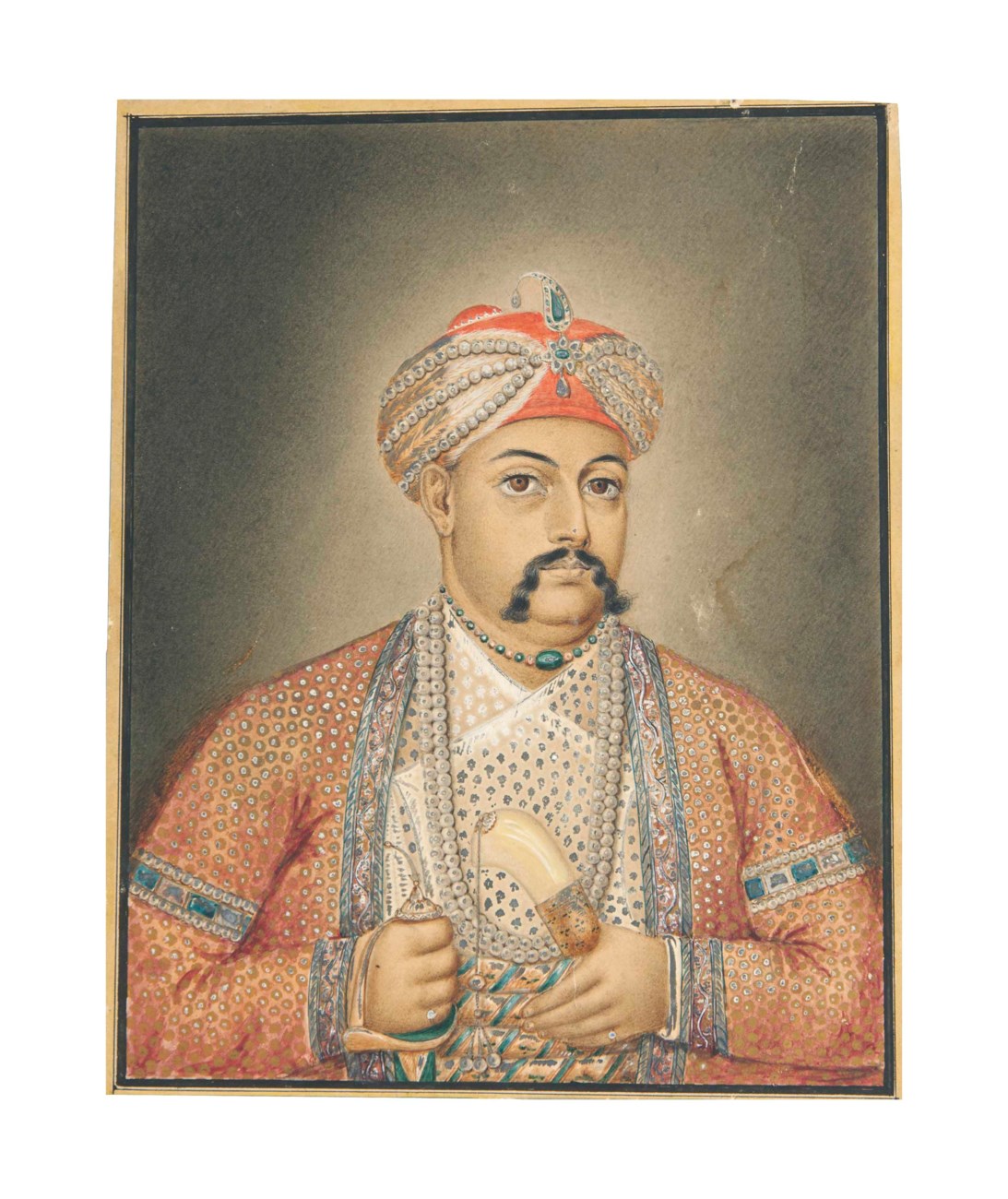 A PORTRAIT OF SHUJA AD-DAWLA, NAWAB OF OUDH, LUCKNOW, INDIA, FIRST HALF ...