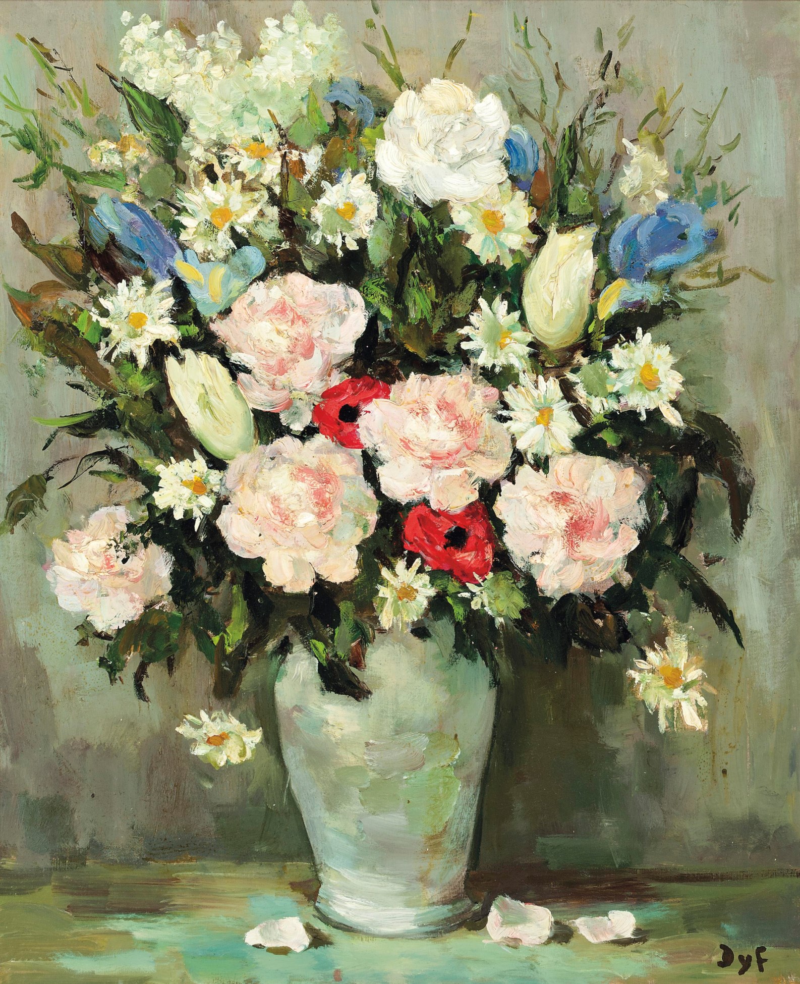 Marcel Dyf (1899-1985), Oeuillets et tulipes | Christie's