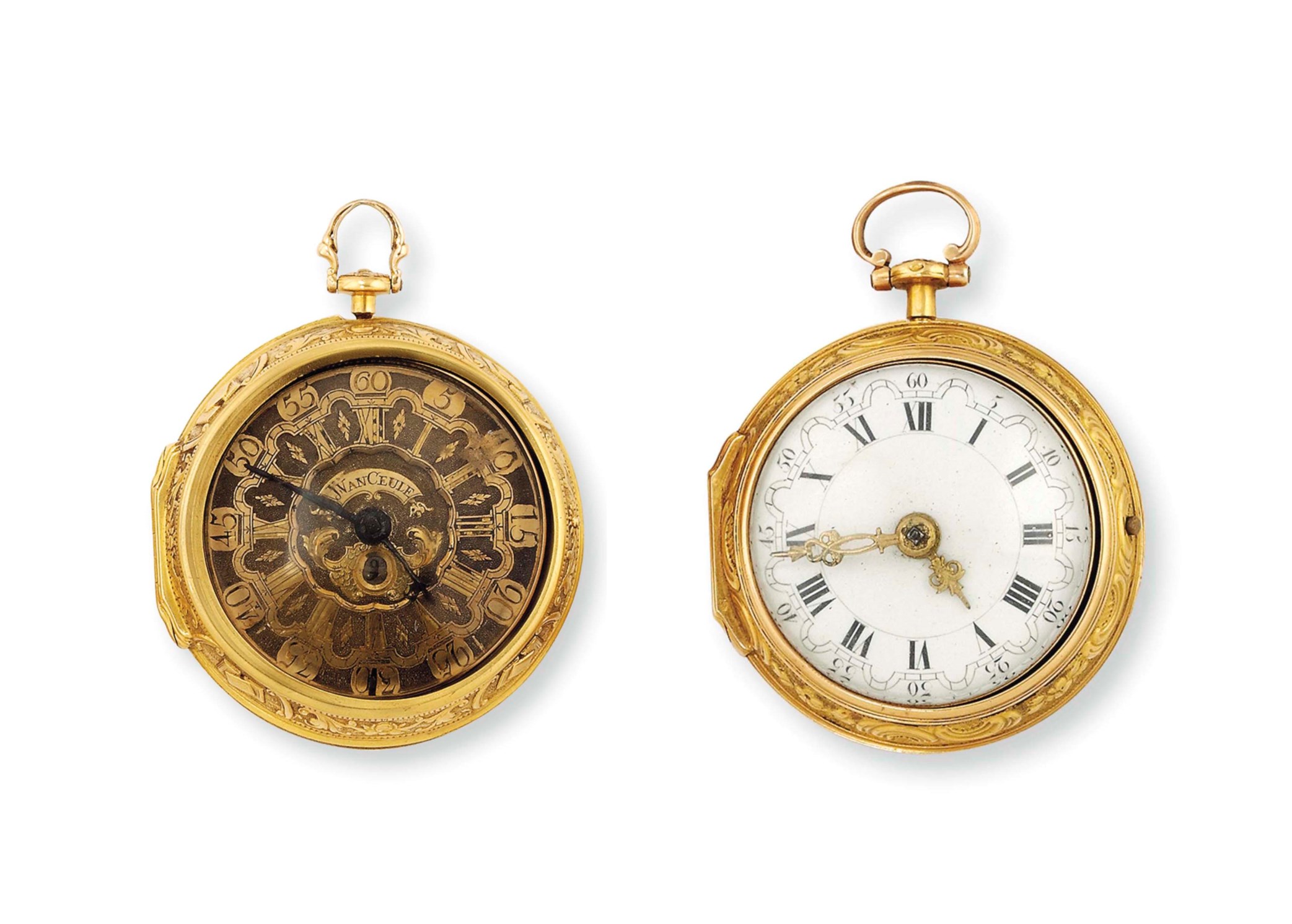 TWO 18TH CENTURY DUTCH GOLD PAIR CASE VERGE POCKET WATCHES | Christie's