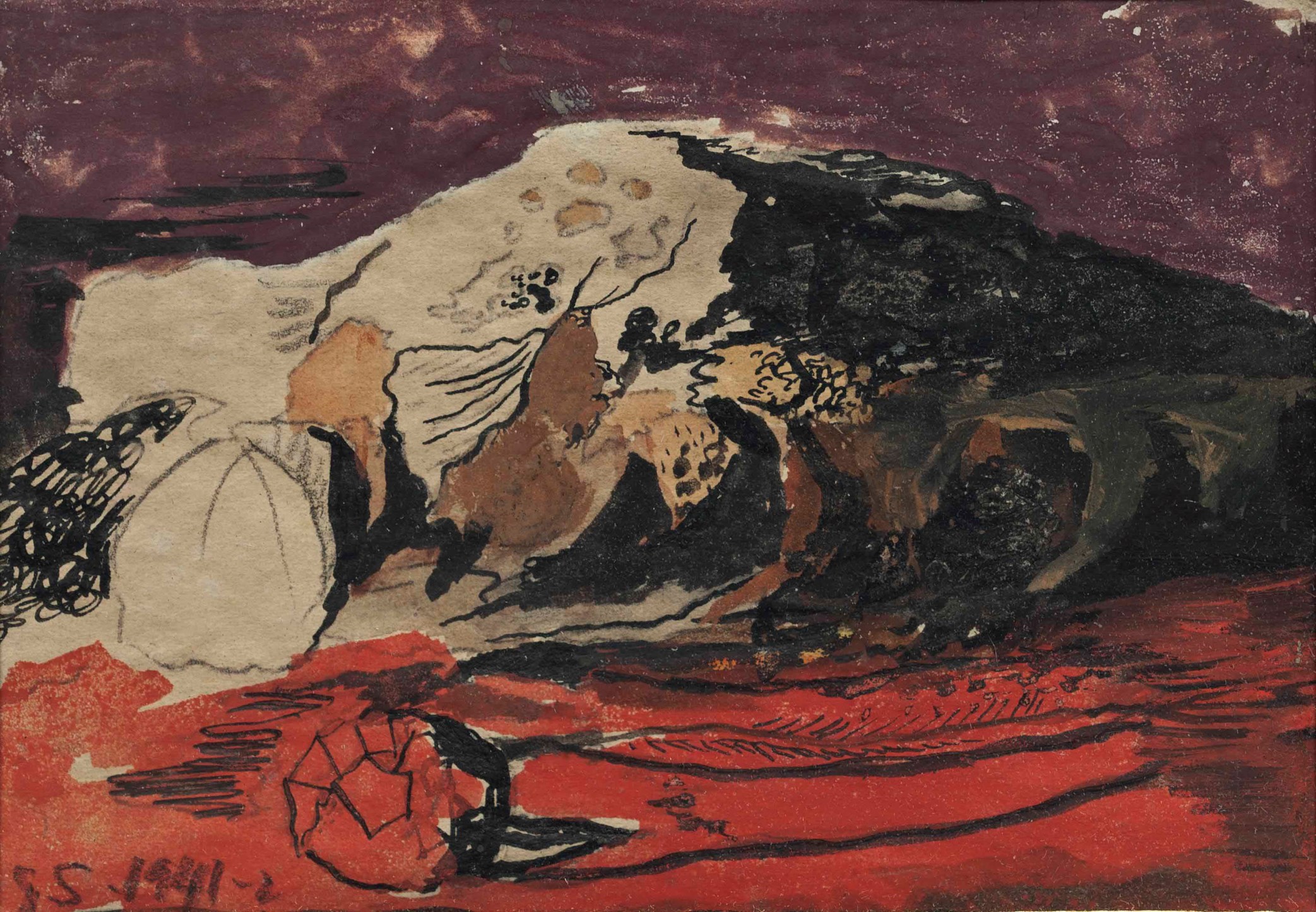 Graham Sutherland, O.M. (1903-1980), Study for Red Landscape | Christie's