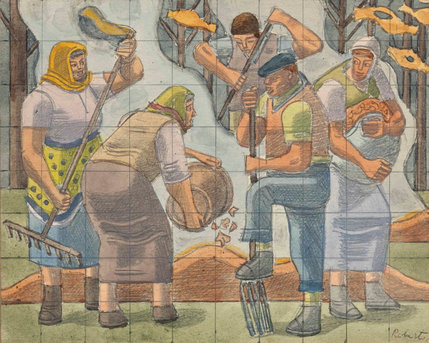 William Roberts, R.A. (1895-1980), Study for 'Autumn' | Christie's