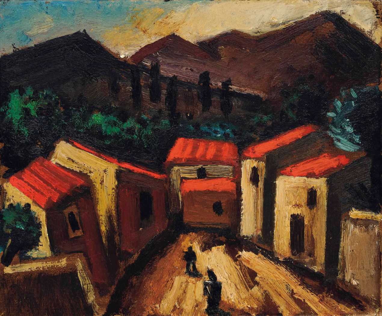 Josef Herman, R.A. (1911-2000), Mountain Landscape with Village, Spain ...