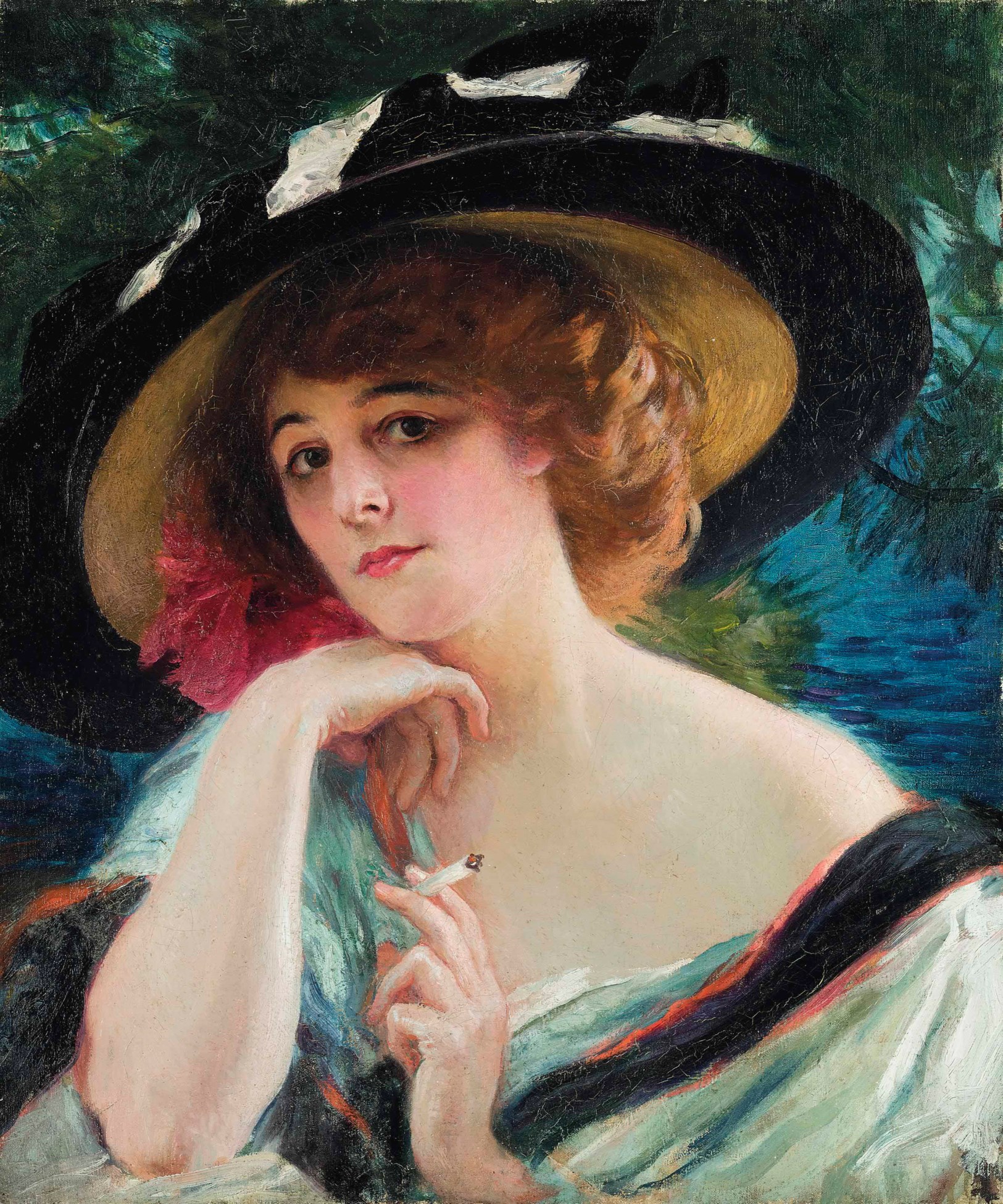 Attributed to Paul Jean Gervais (FRENCH, 1859-1936), The seductive gaze ...