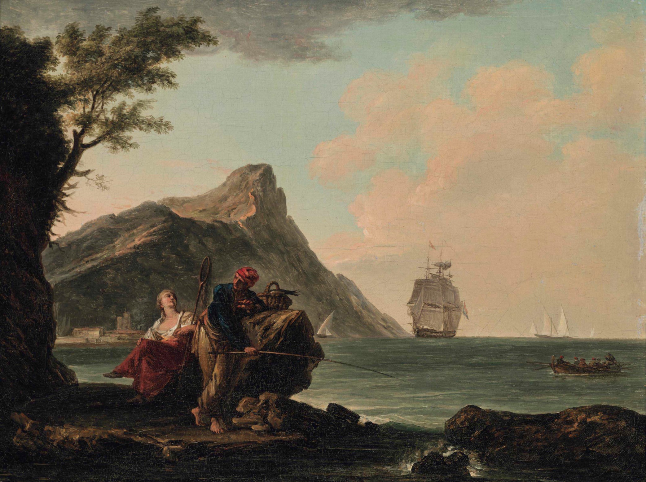 Circle of Claude-Joseph Vernet (Avignon 1714-1789 Paris), A coastal ...