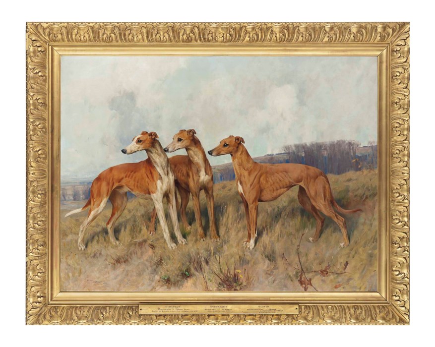 Arthur Wardle, R.I. (1864-1949), Colonel J. Dennis's greyhounds ...