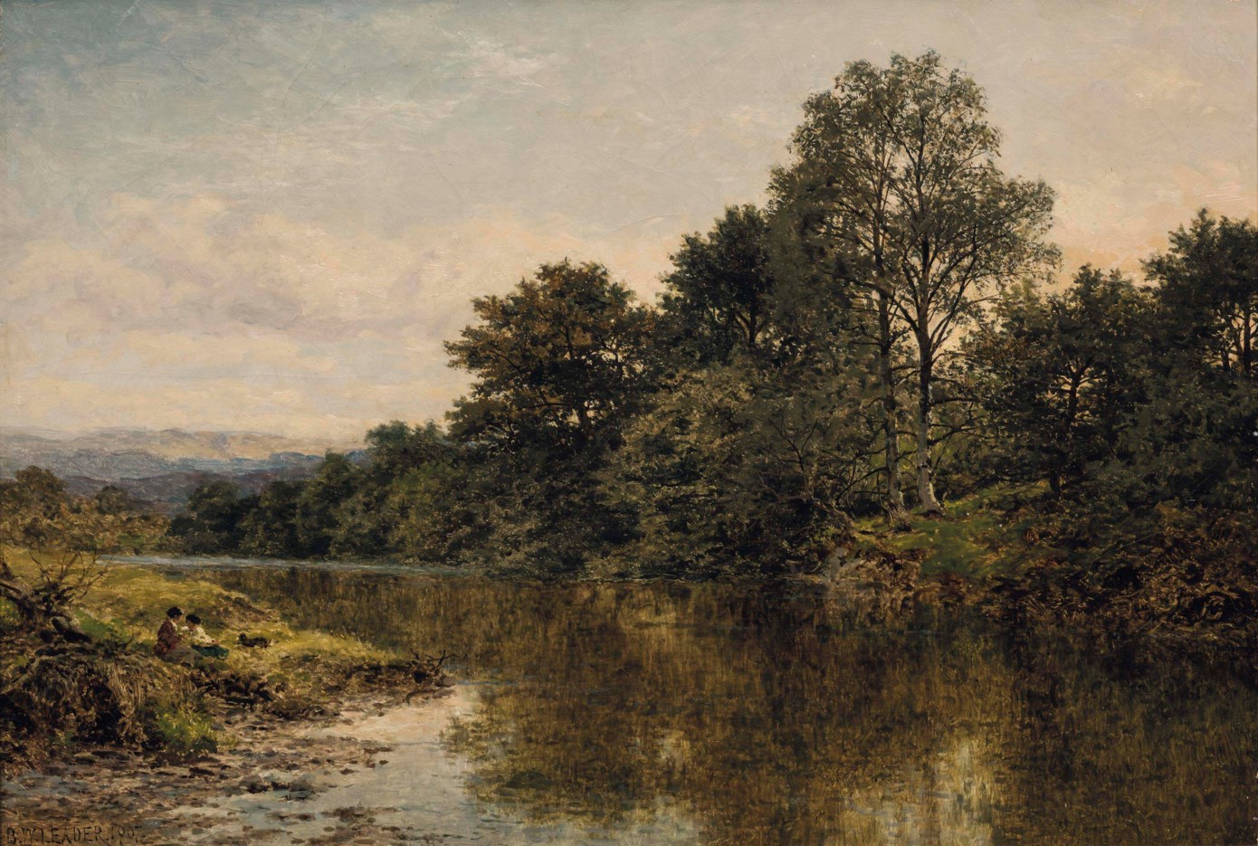 Benjamin Williams Leader, R.A. (1831-1923), A tranquil spot by the ...