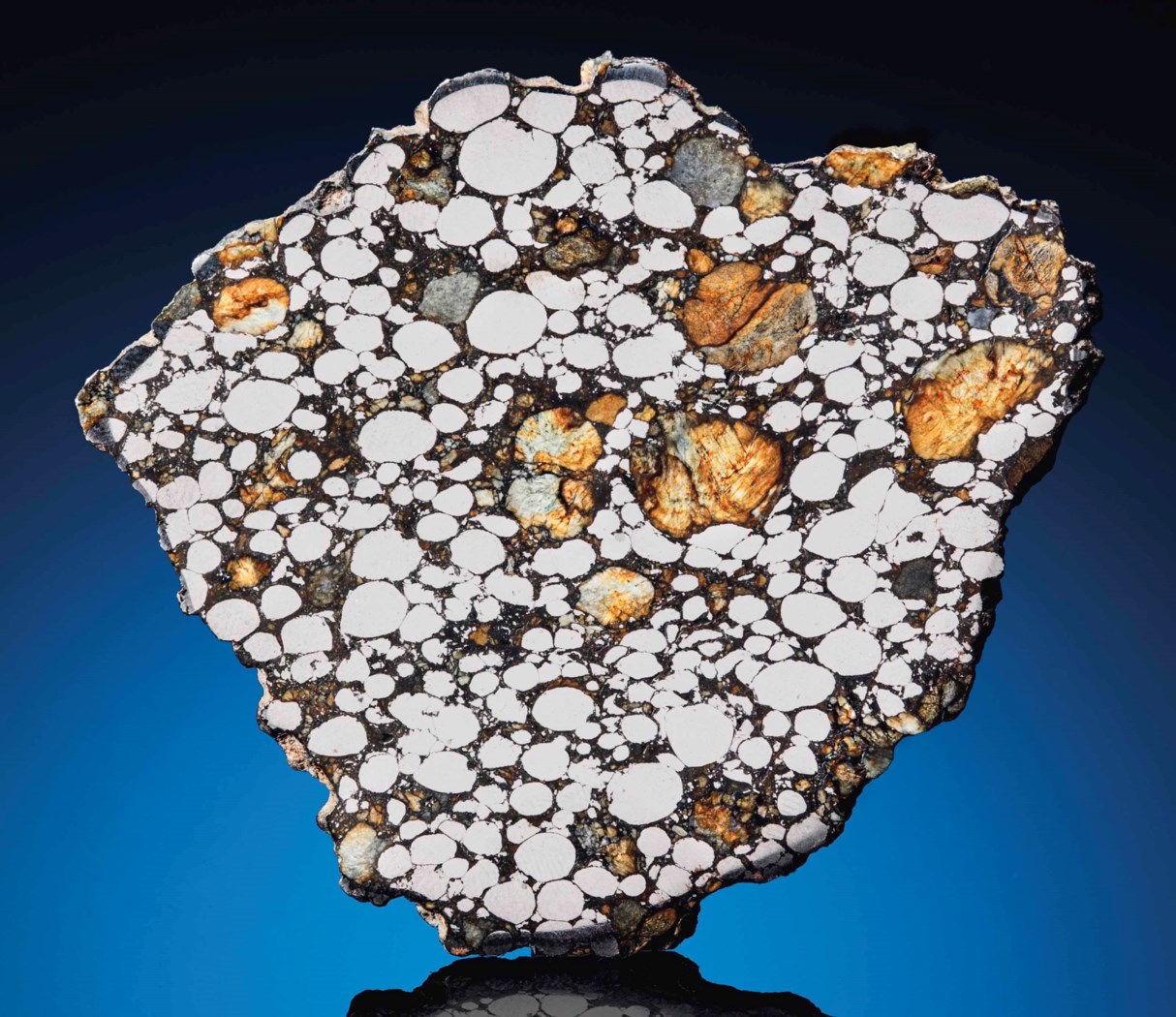COMPLETE SLICE OF THE SINGULAR GUJBA METEORITE, Achondrite ...