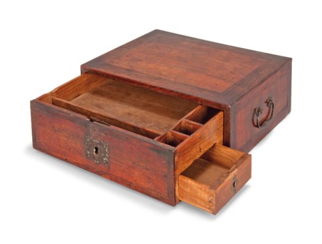 A CHINESE ROSEWOOD PORTABLE WRITING BOX, 18TH CENTURY | Christie's