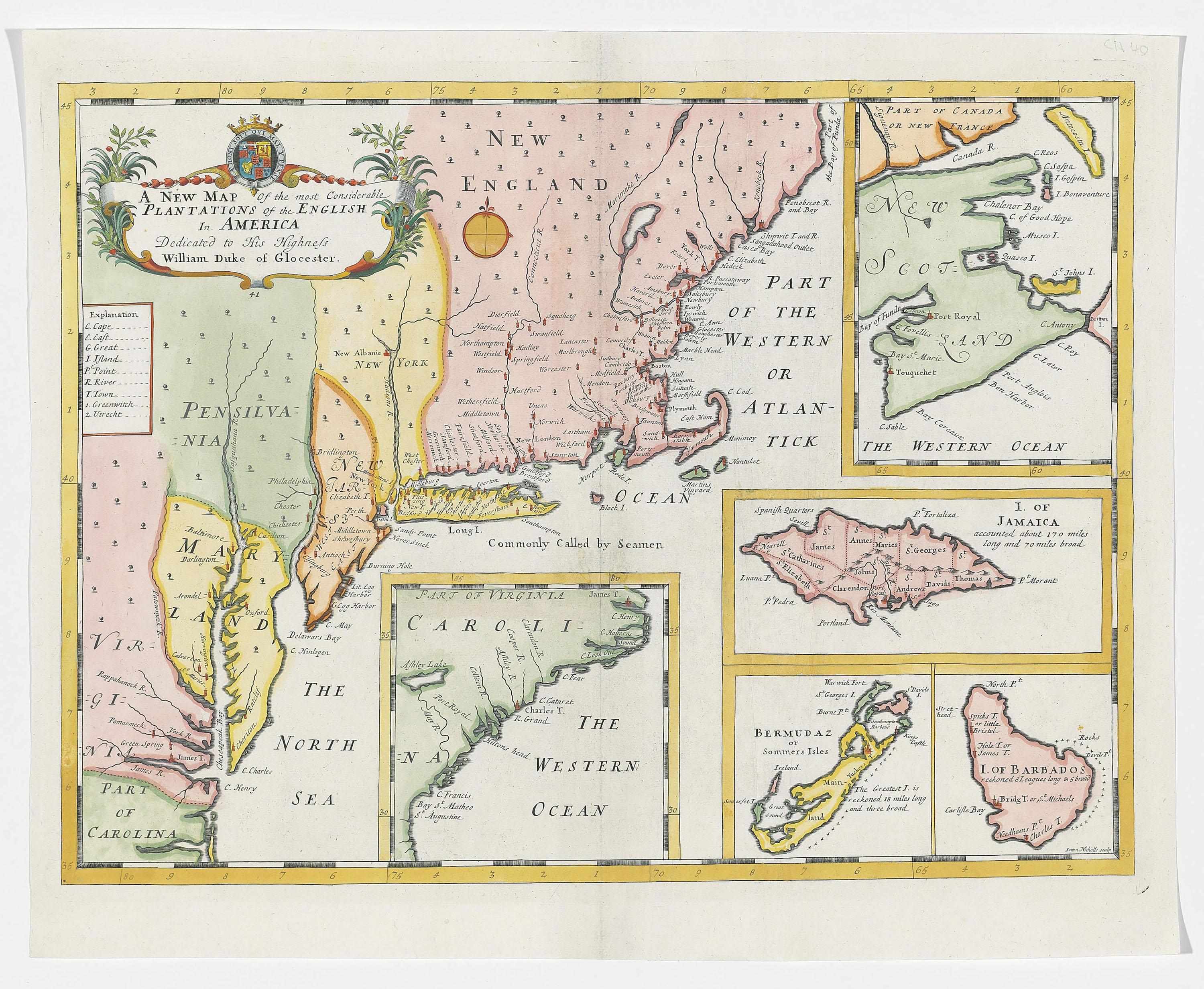 EDWARD WELLS (1667-1727), A New Map of the most Considerable ...