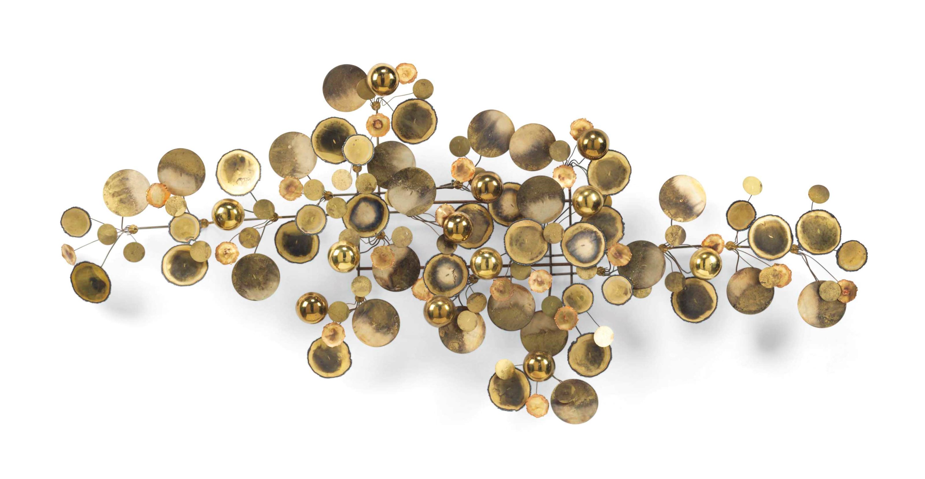 CURTIS JERE, 'RAINDROPS' WALL SCULPTURE, LAST QUARTER 20TH CENTURY ...