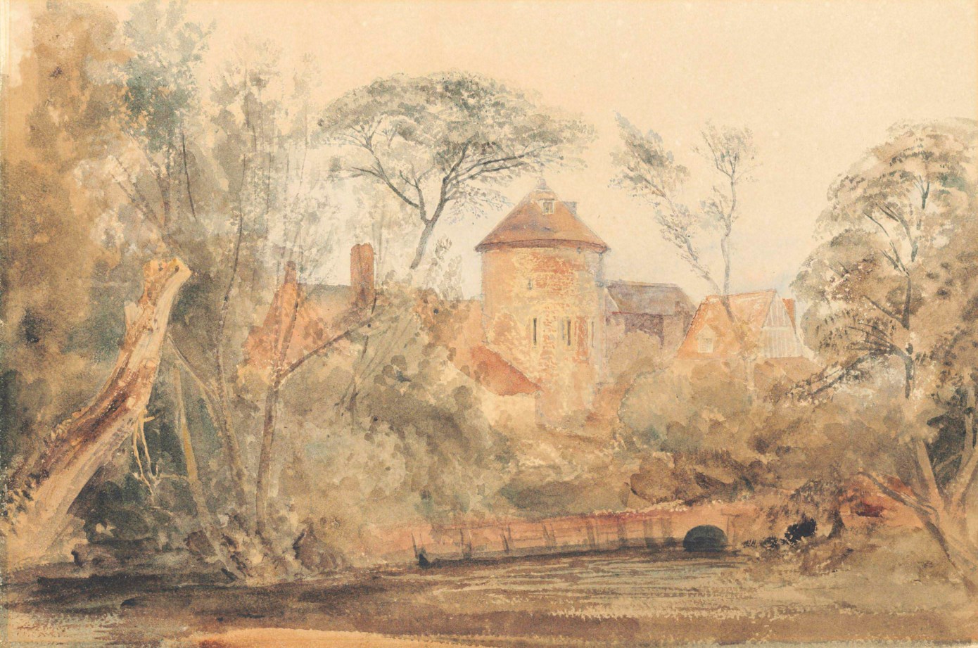 Peter De Wint, O.W.S. (Stone, Staffordshire 1784-1849 London), A mill ...
