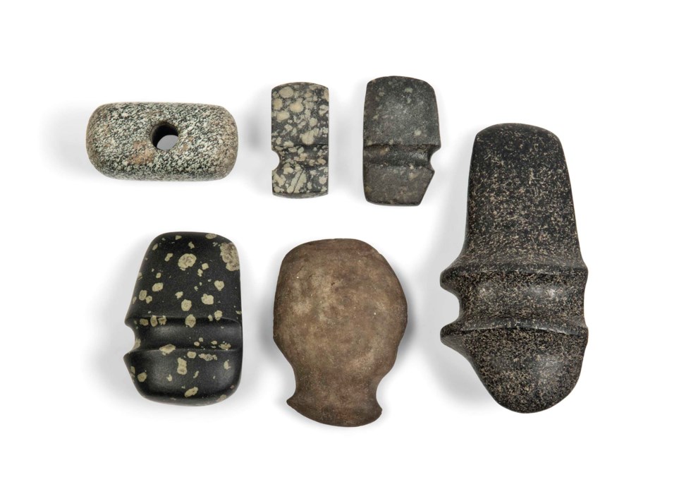 SIX NEOLITHIC STONE HAMMERS, 10,200 B.C.- 4,500 B.C. | Christie's