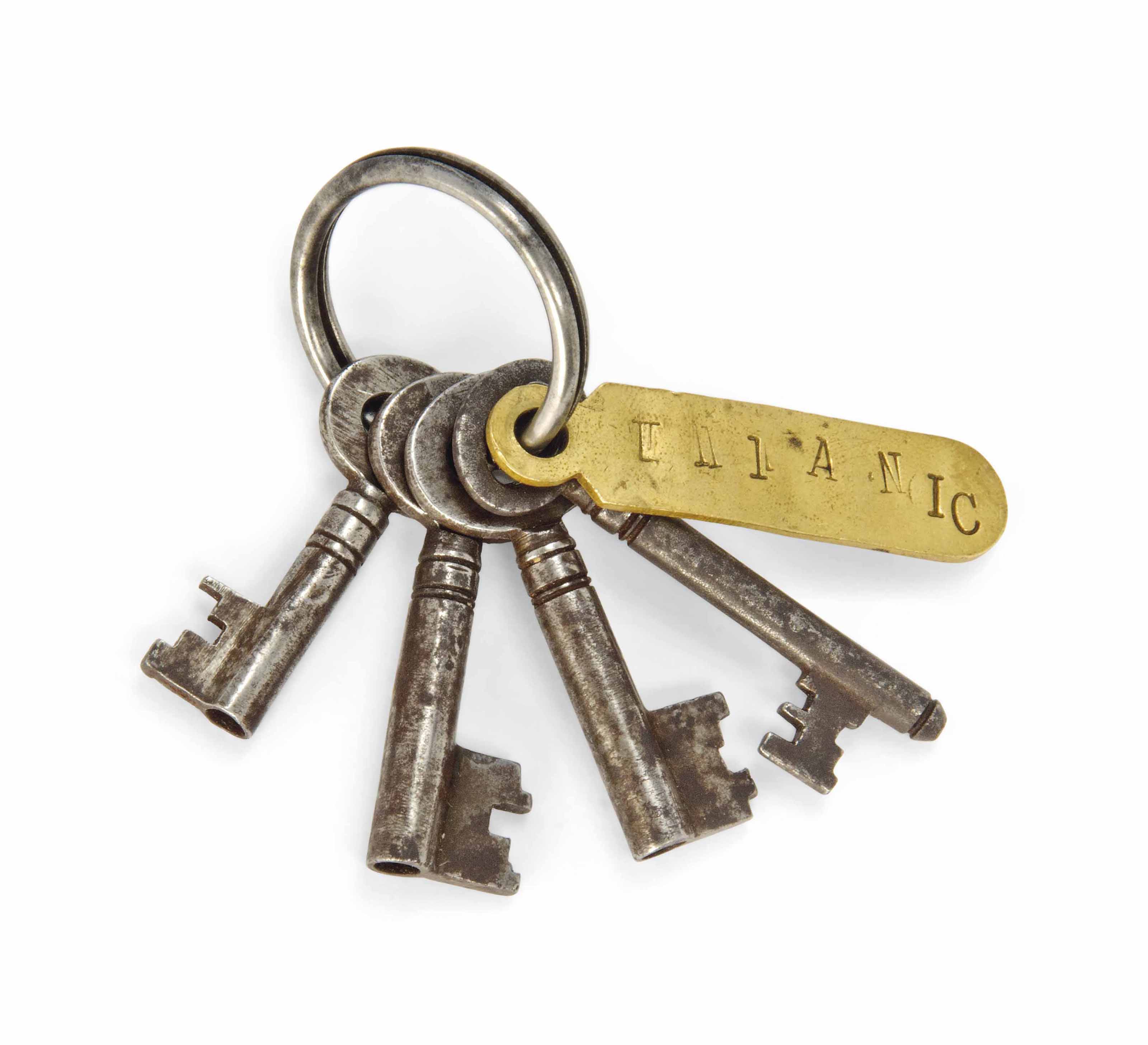 RMS TITANIC (1912) A SET OF FOUR KEYS ON BRASS FOB - Auktionen ...