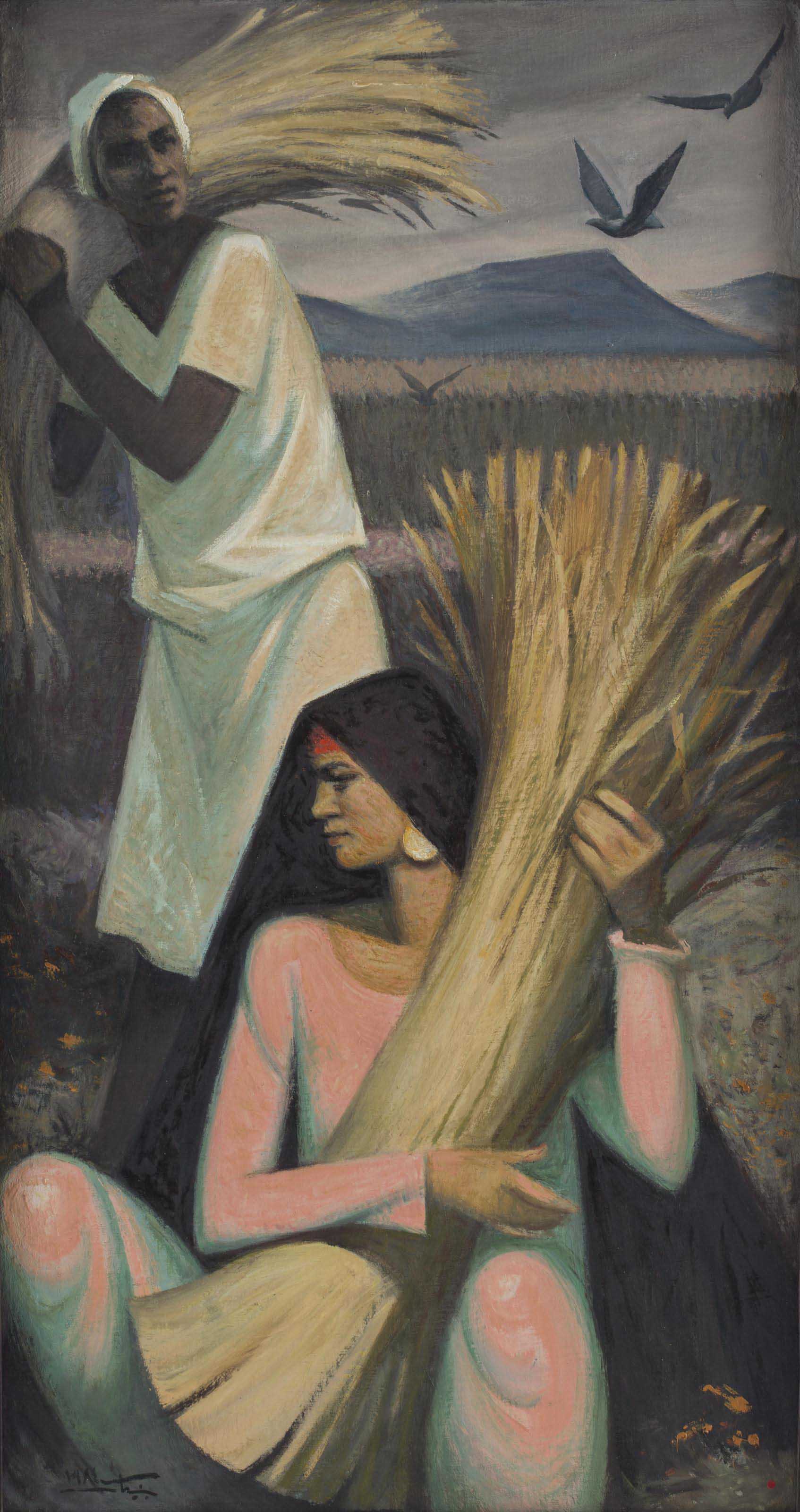 Hussein Bicar (Egyptian, 1912-2002) , Harvest I | Christie's