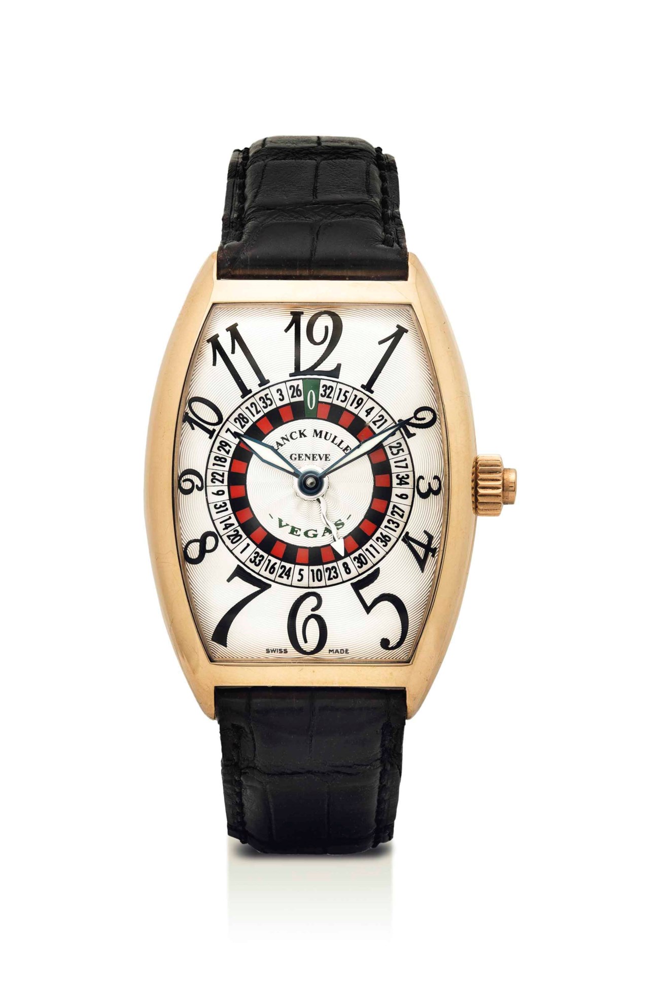 FRANCK MULLER. AN 18K PINK GOLD TONNEAU-SHAPED AUTOMATIC WRISTWATCH ...