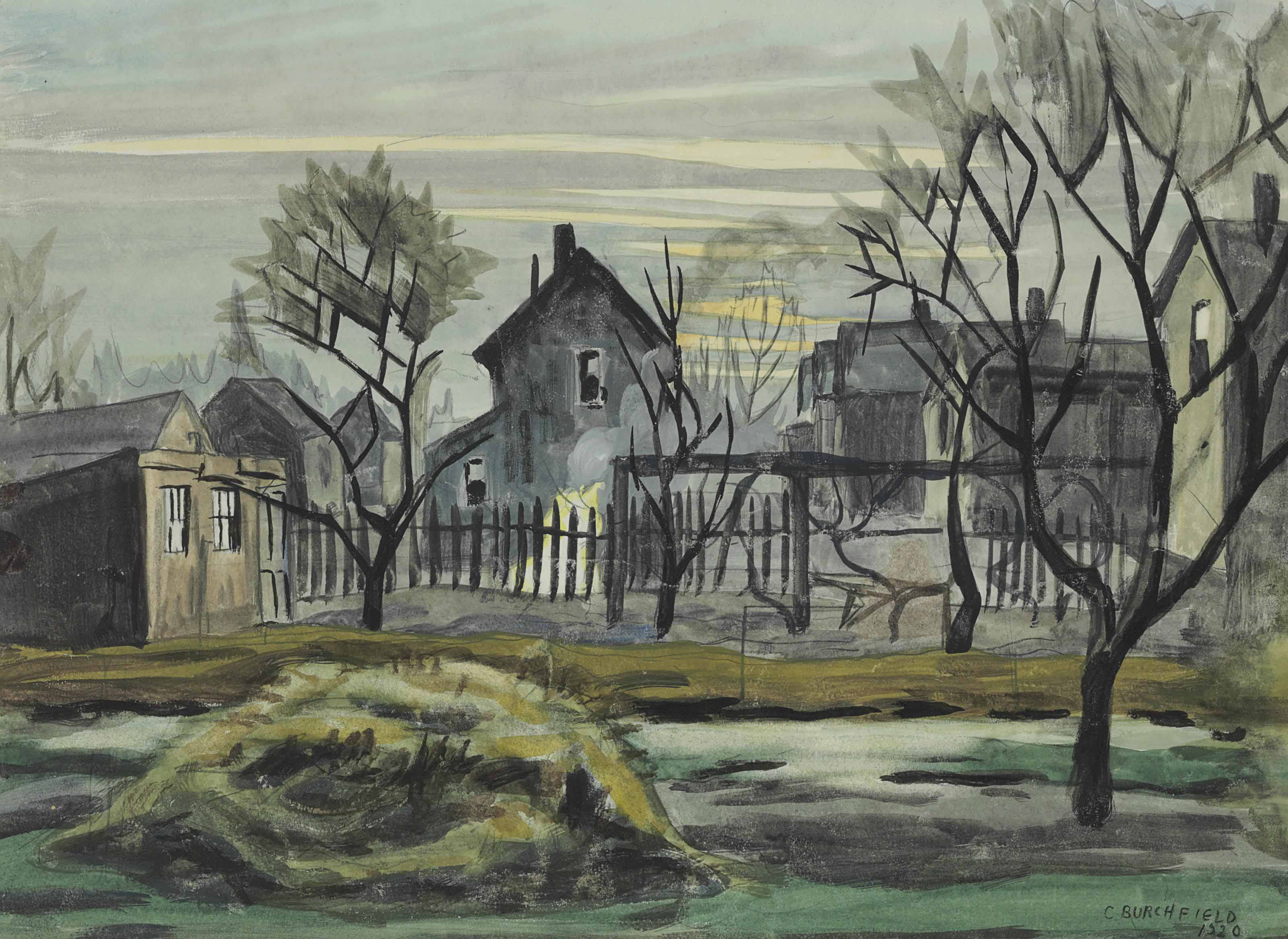 CHARLES EPHRAIM BURCHFIELD (1893-1967), Night Landscape (Autumn ...