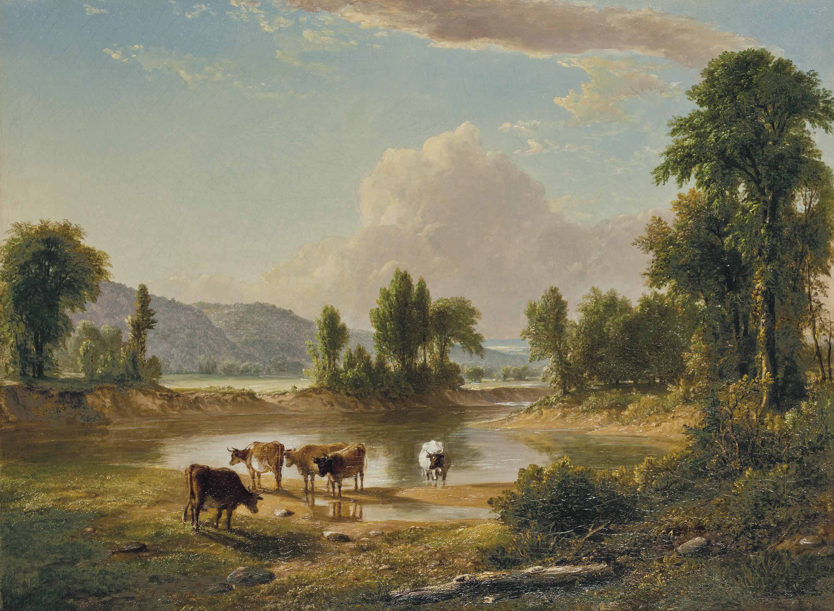 ASHER BROWN DURAND (1796-1886), View of Esopus Creek, Ulster County ...