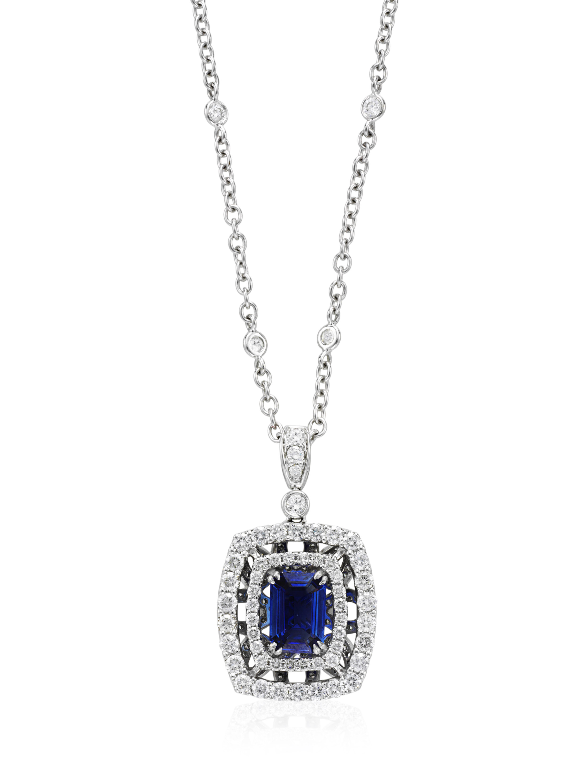 SAPPHIRE AND DIAMOND PENDANT NECKLACE, | Christie’s