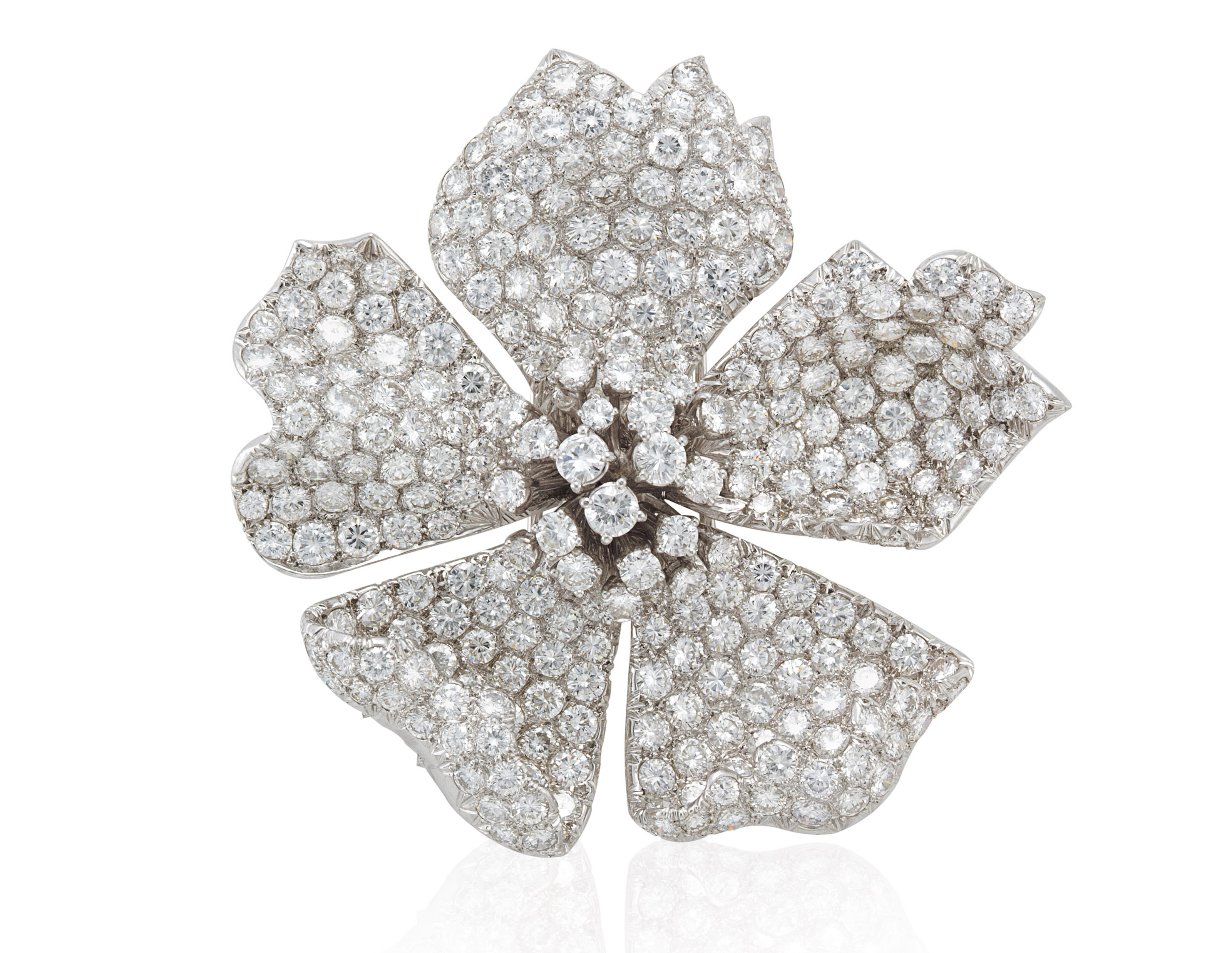 DAVID WEBB DIAMOND FLOWER BROOCH, | Christie’s