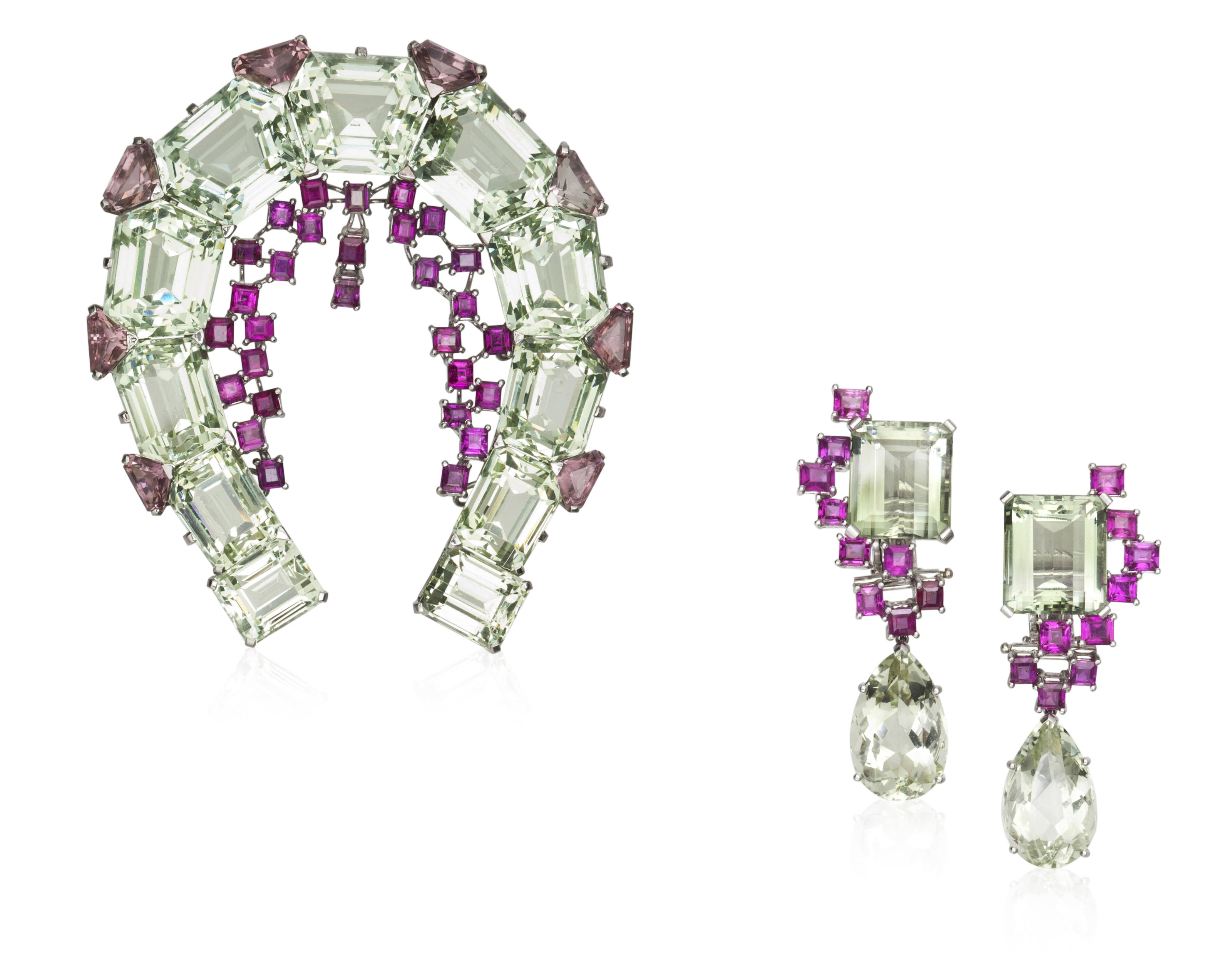 SET OF BERYL, RUBY AND TOURMALINE JEWELRY, | Christie’s
