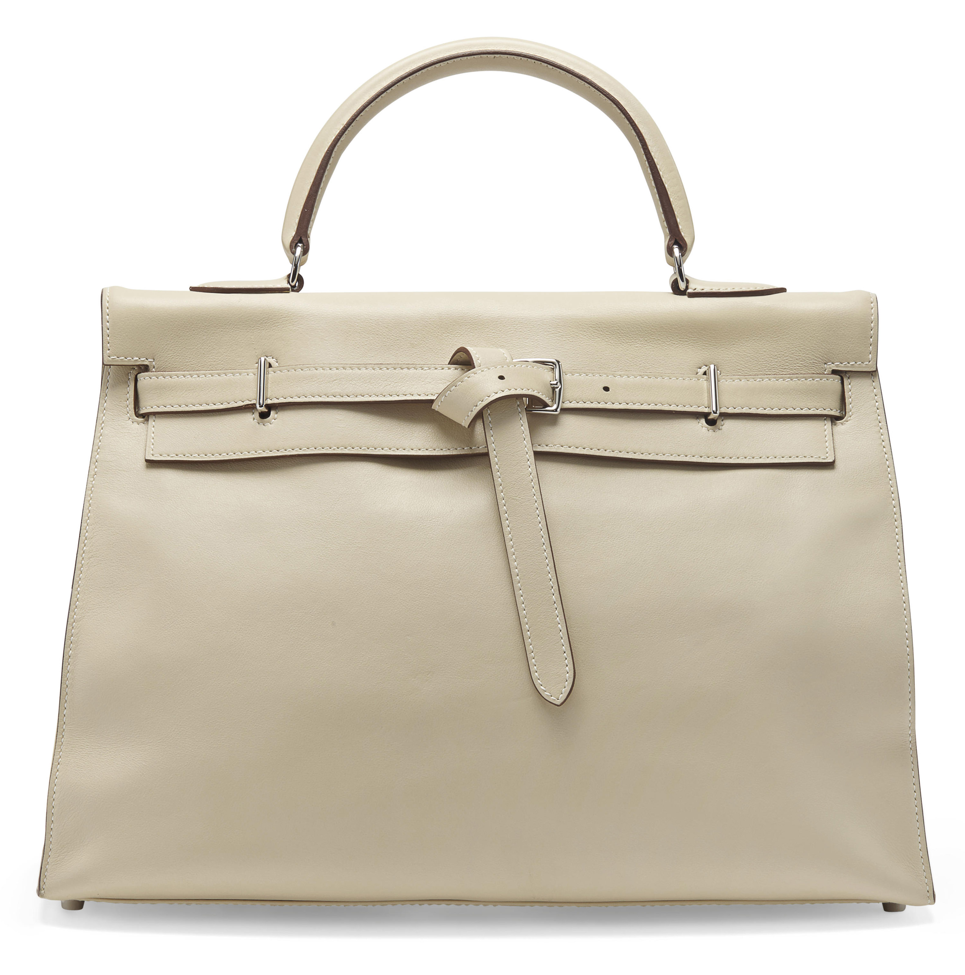 HERMÈS, 2008, A PARCHEMIN SWIFT LEATHER KELLY FLAT 35 BAG | Christie’s
