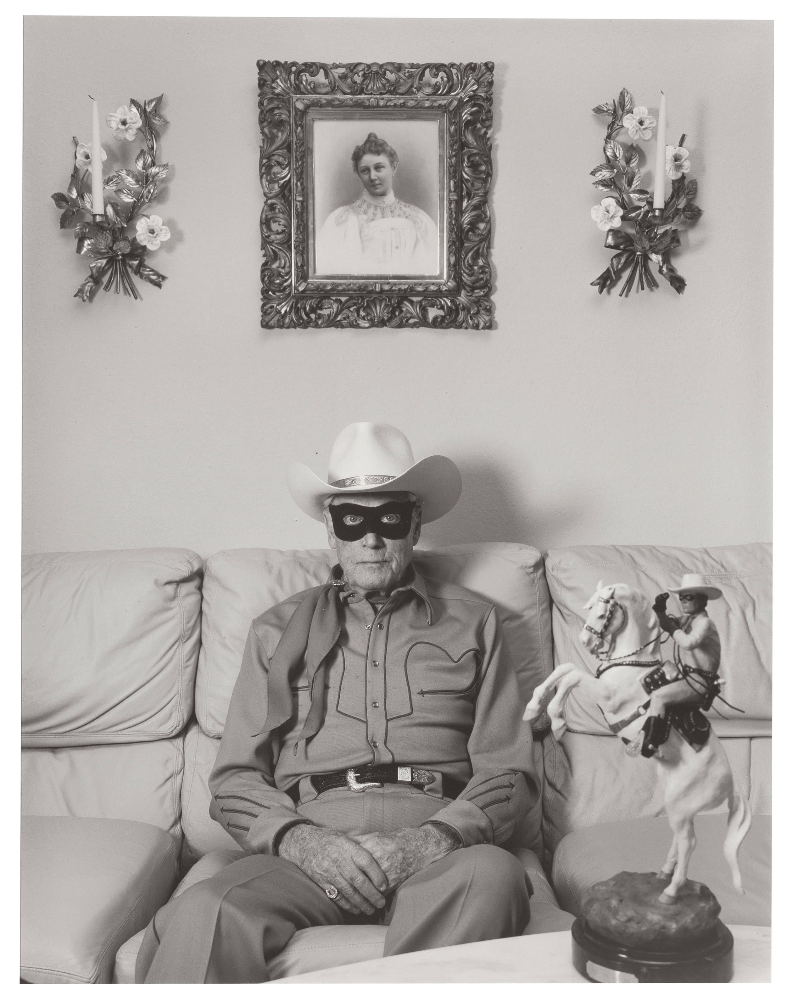 Clayton Moore, The Former Lone Ranger at his Home, Los Angeles ...