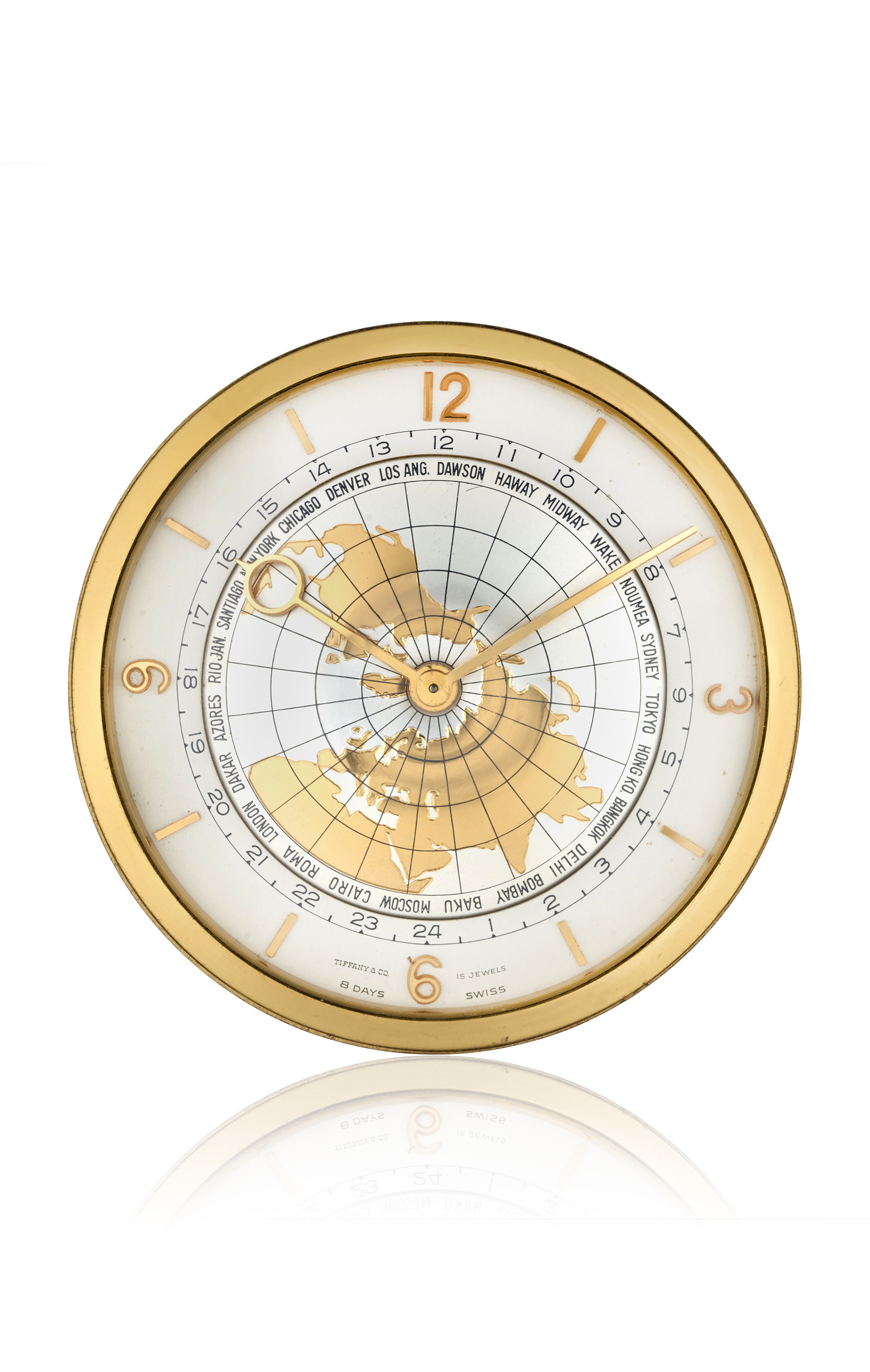 TIFFANY & CO 8 DAY WORLD-TIME DESK CLOCK WITH ALARM, | Christie’s