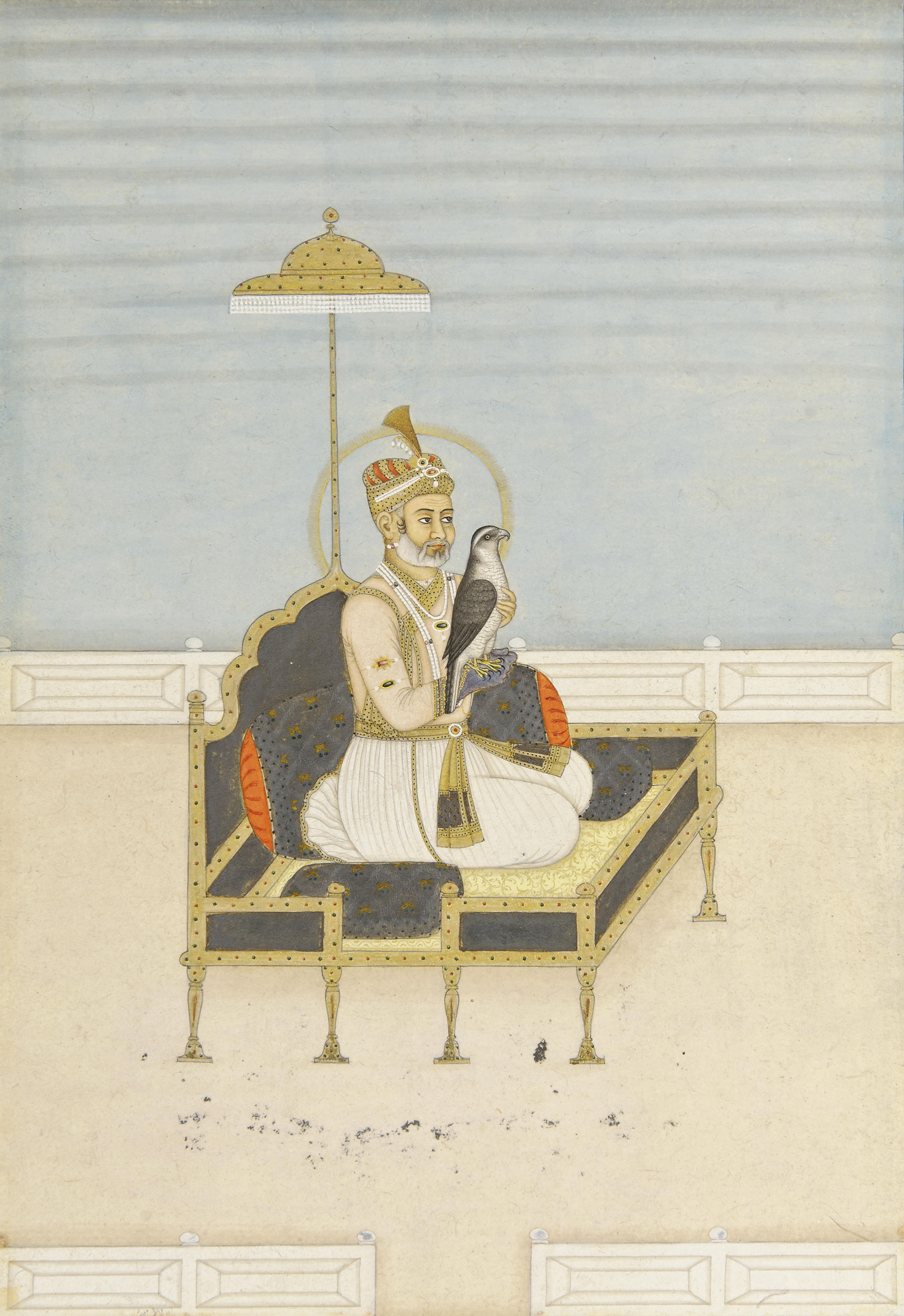 A PORTRAIT OF THE EMPEROR AKBAR SHAH II, POSSIBLY MURSHIDABAD, EAST ...