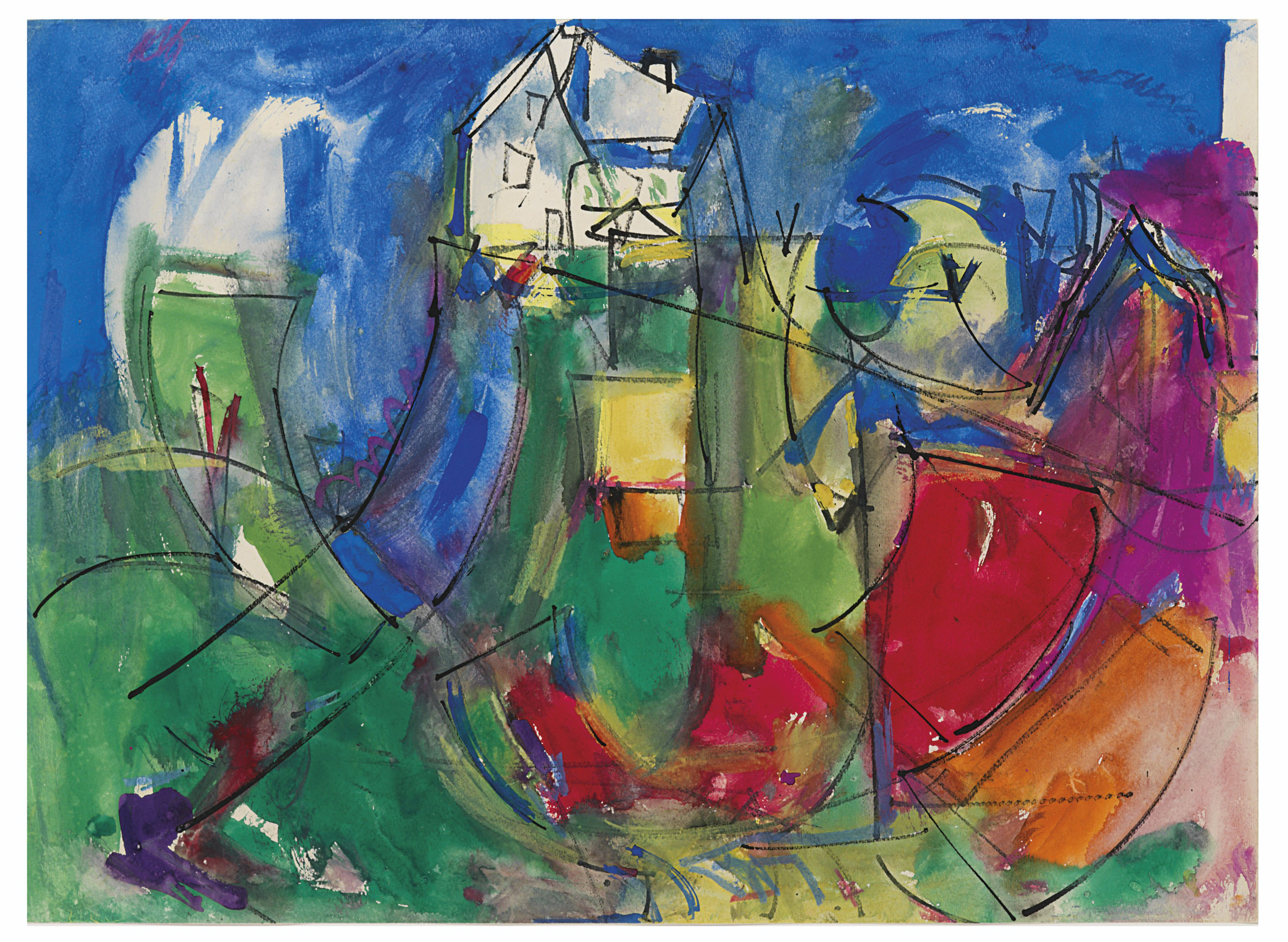HANS HOFMANN (1880-1966), Untitled (Haus on Hill) | Christie’s