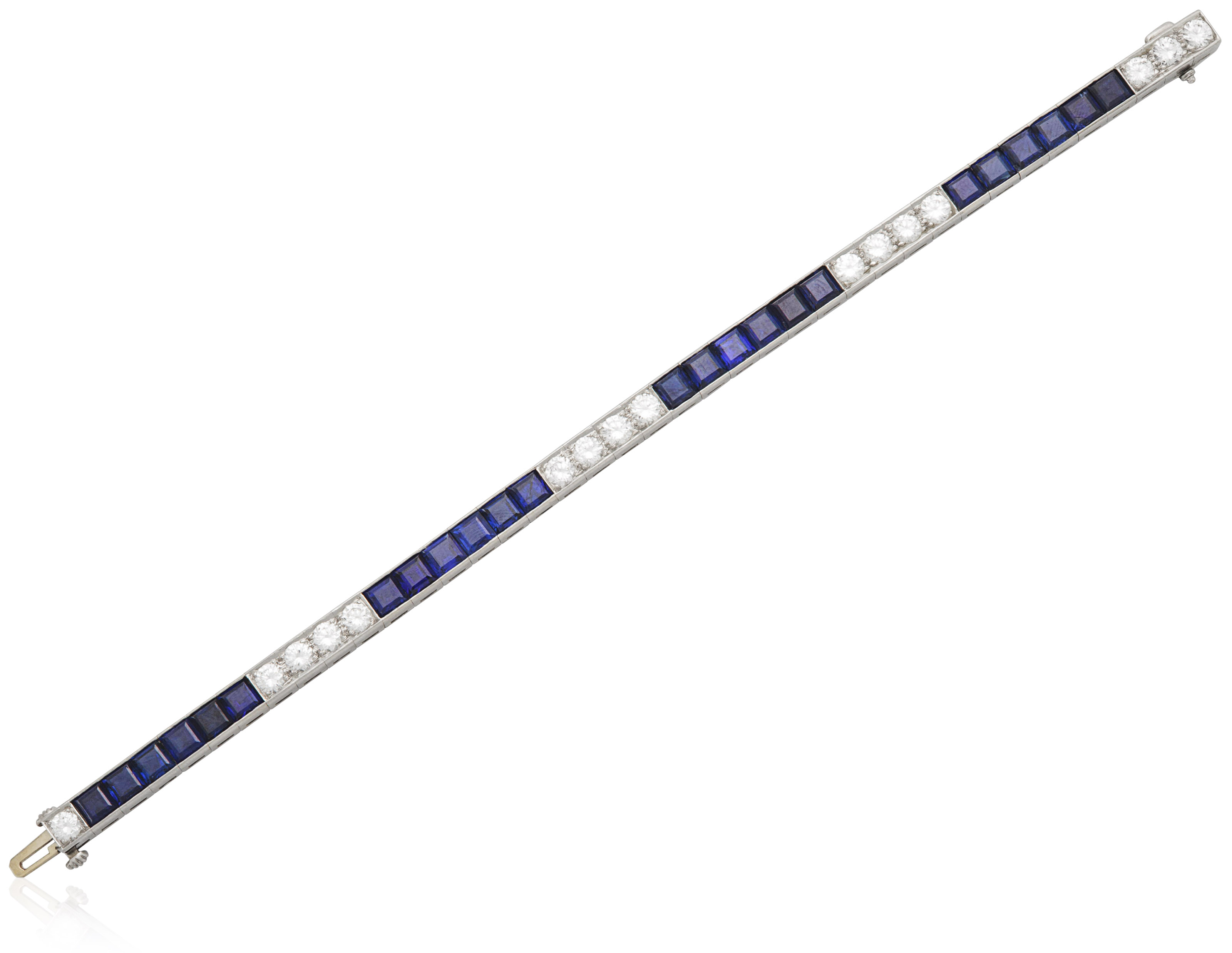 OSCAR HEYMAN BROTHERS SAPPHIRE AND DIAMOND LINE BRACELET, | Christie’s