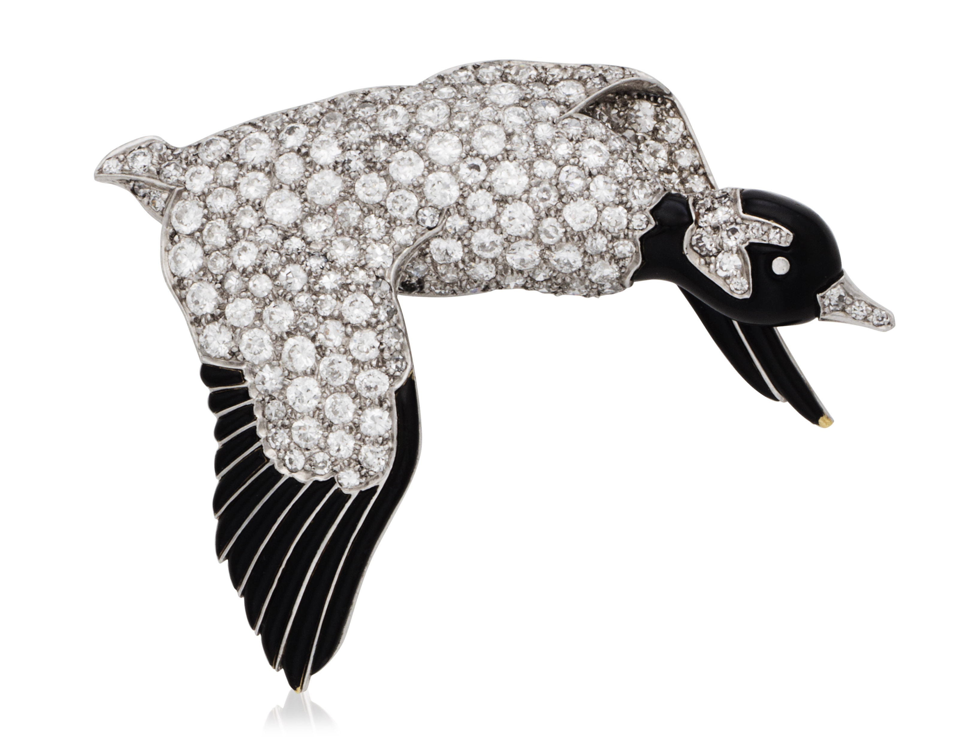 ART DECO DIAMOND AND ENAMEL GOOSE BROOCH, | Christie’s
