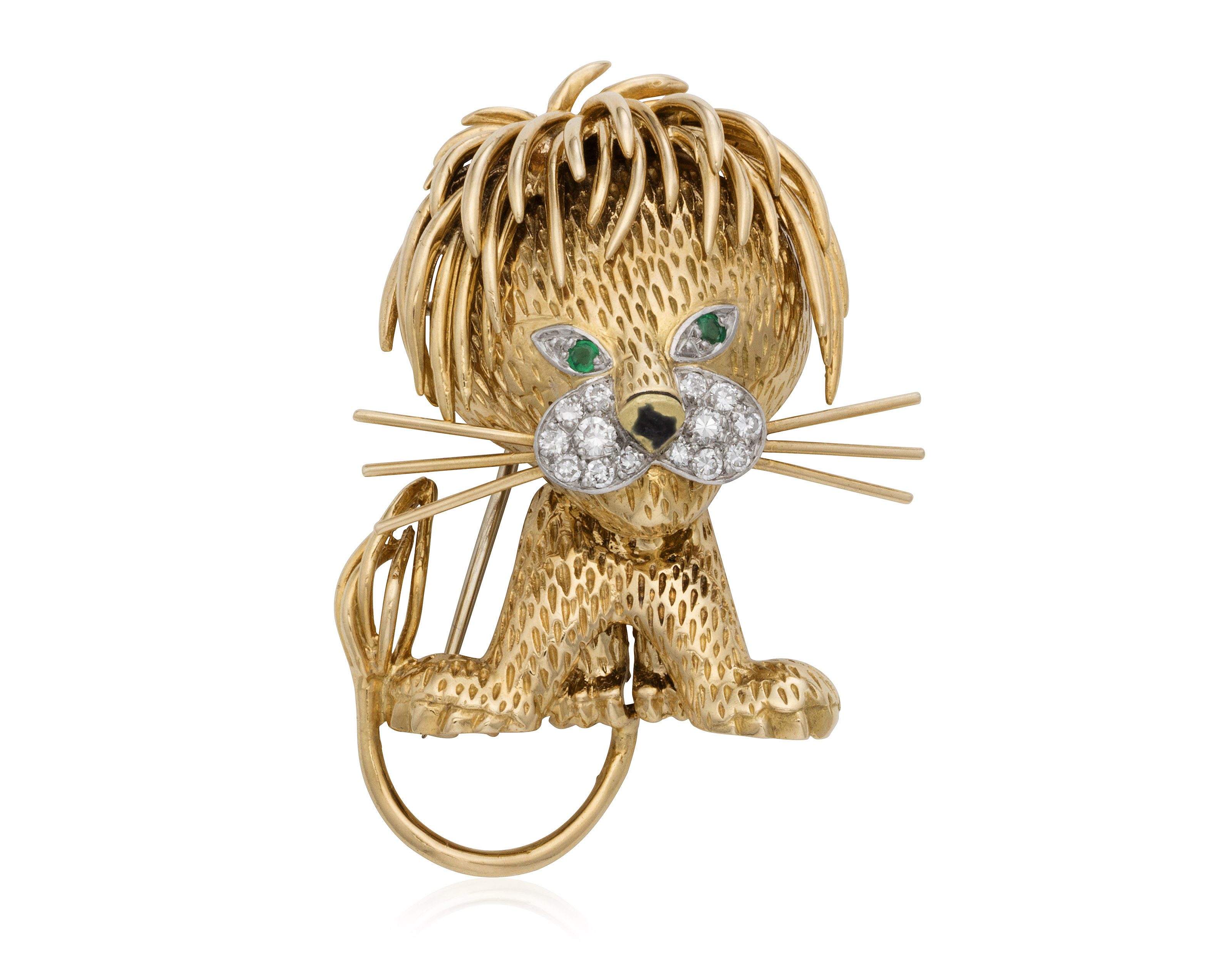 VAN CLEEF & ARPELS 'LION ÉBOURIFFÉ' BROOCH, | Christie’s