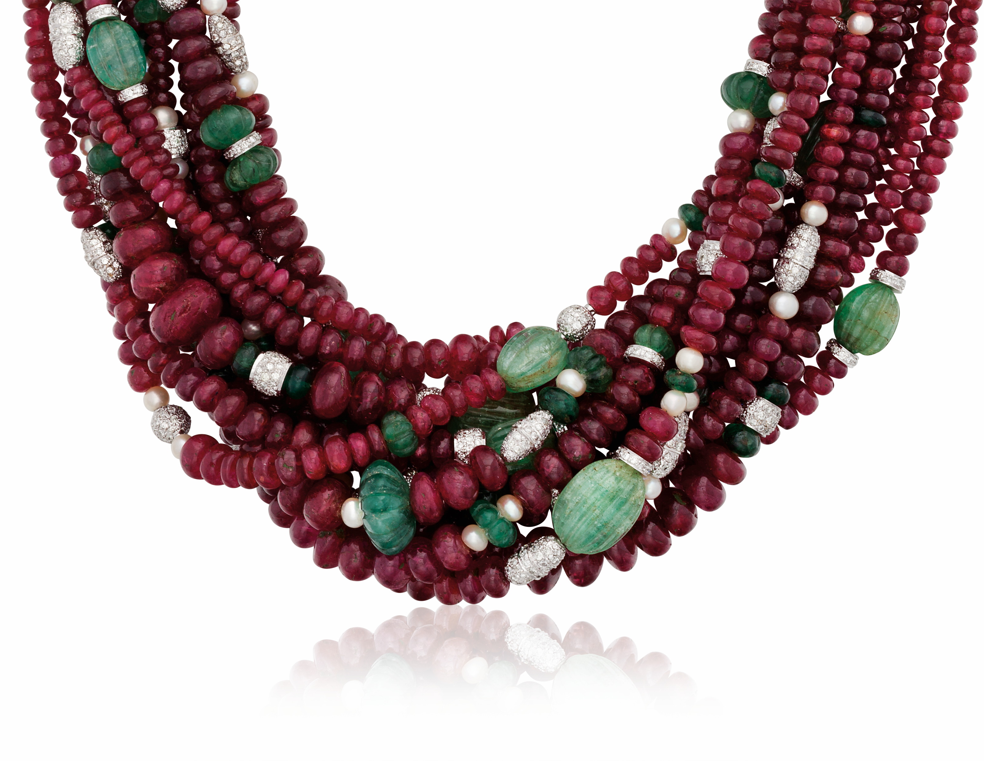 RUBY MULTI GEM BEAD NECKLACE, | Christie’s